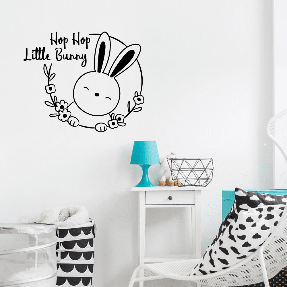 Hop Hop Little Bunny Vinyl Wall Decal Wall Art Wall Sticker Decoration ...