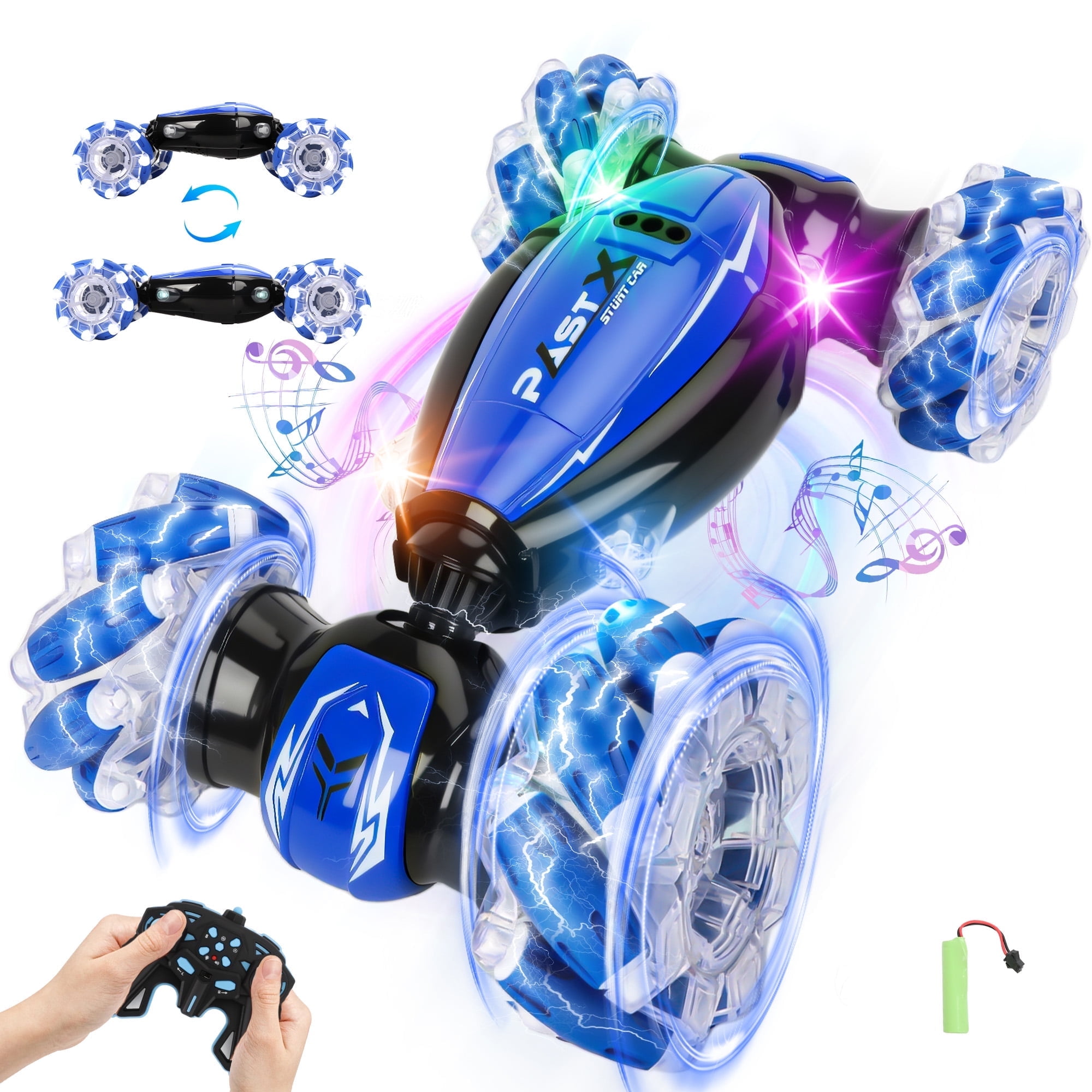 HopHub Remote Control Car，Hand Controlled RC Stunt Car,2.4GHz Double ...