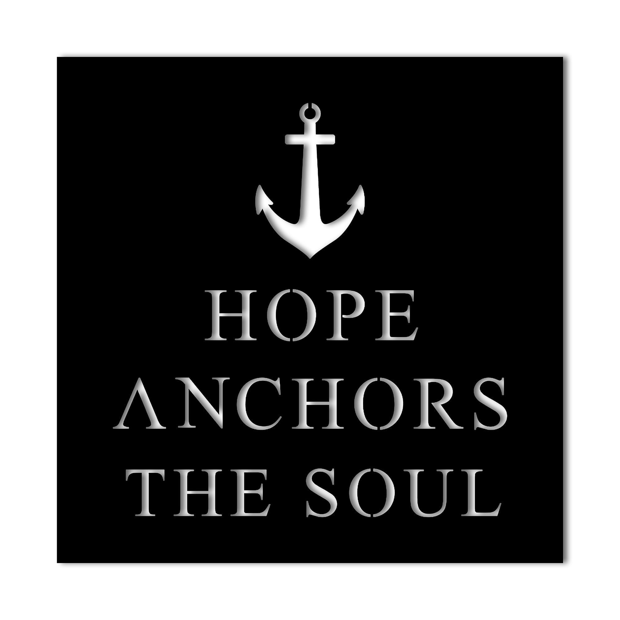 Hope Anchors the Soul - Beautiful Solid Steel Home Decor Decorative ...