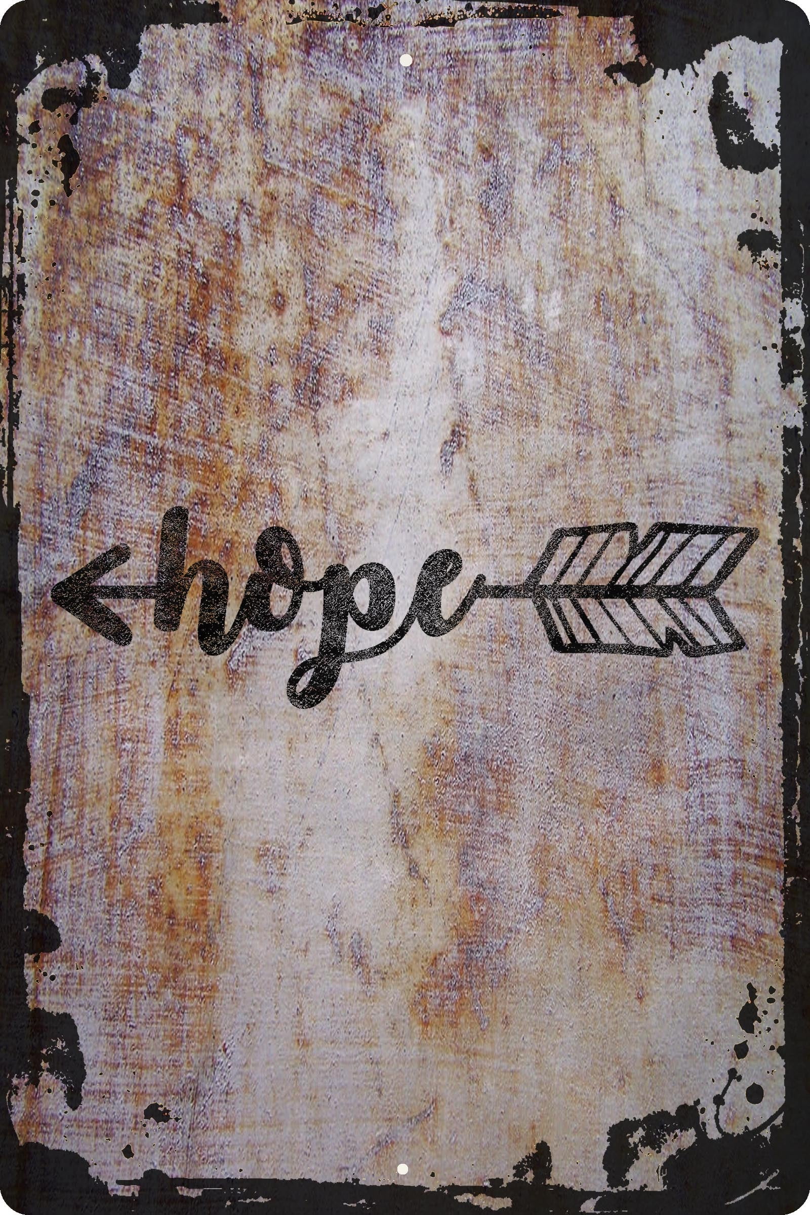 Hope Arrow Inspiring Cute Cursive Font Encouraging Follow Hope Beige ...
