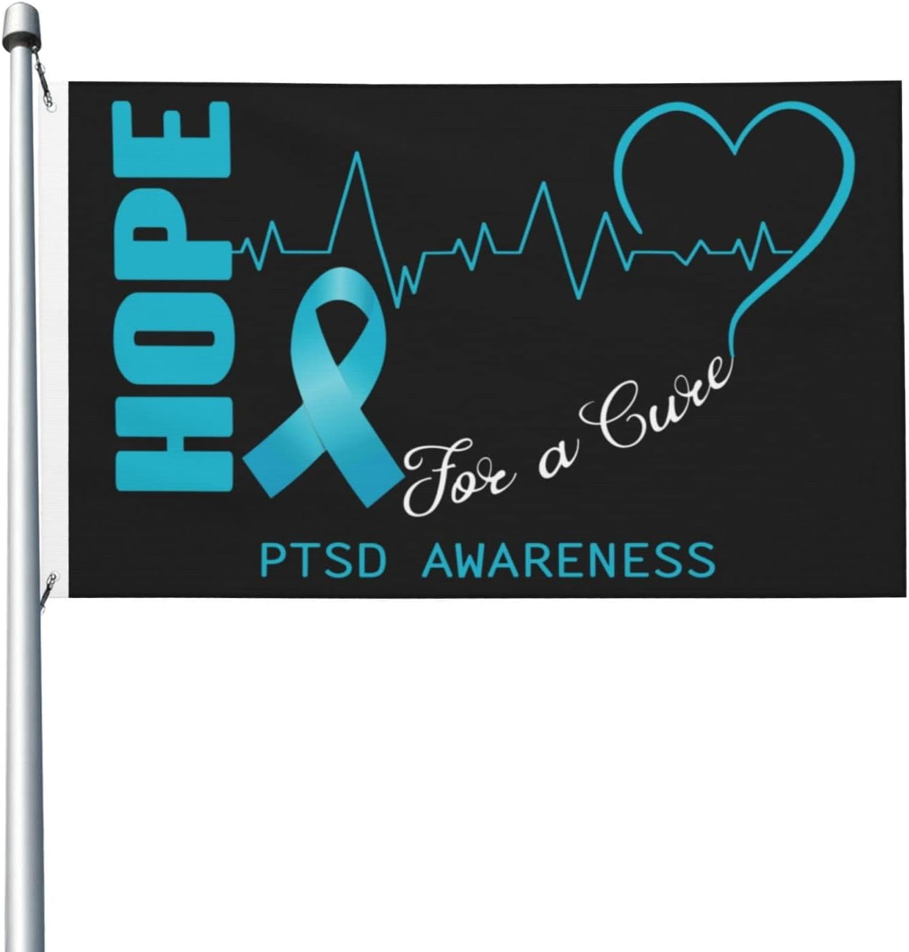 Hope For A Cure Ptsd Awareness Flags 3x5 Ft Double Sided Flag Durable ...