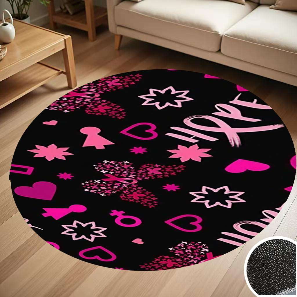 Hope Heals Awareness Round Carpet Living Room Bedroom Home Decoration ...