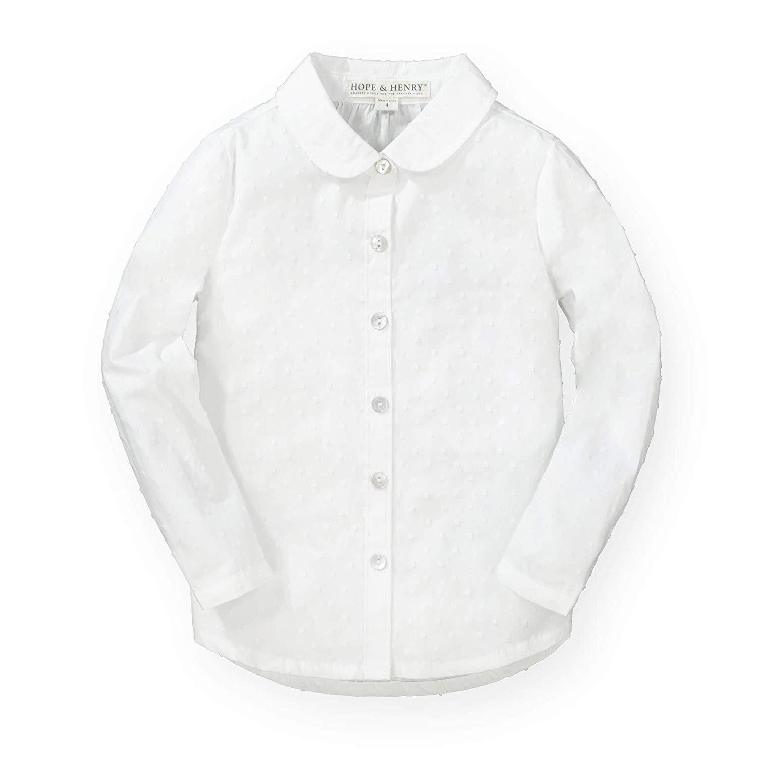 Hope & Henry Girls' Peter Pan Collar Top - Walmart.com