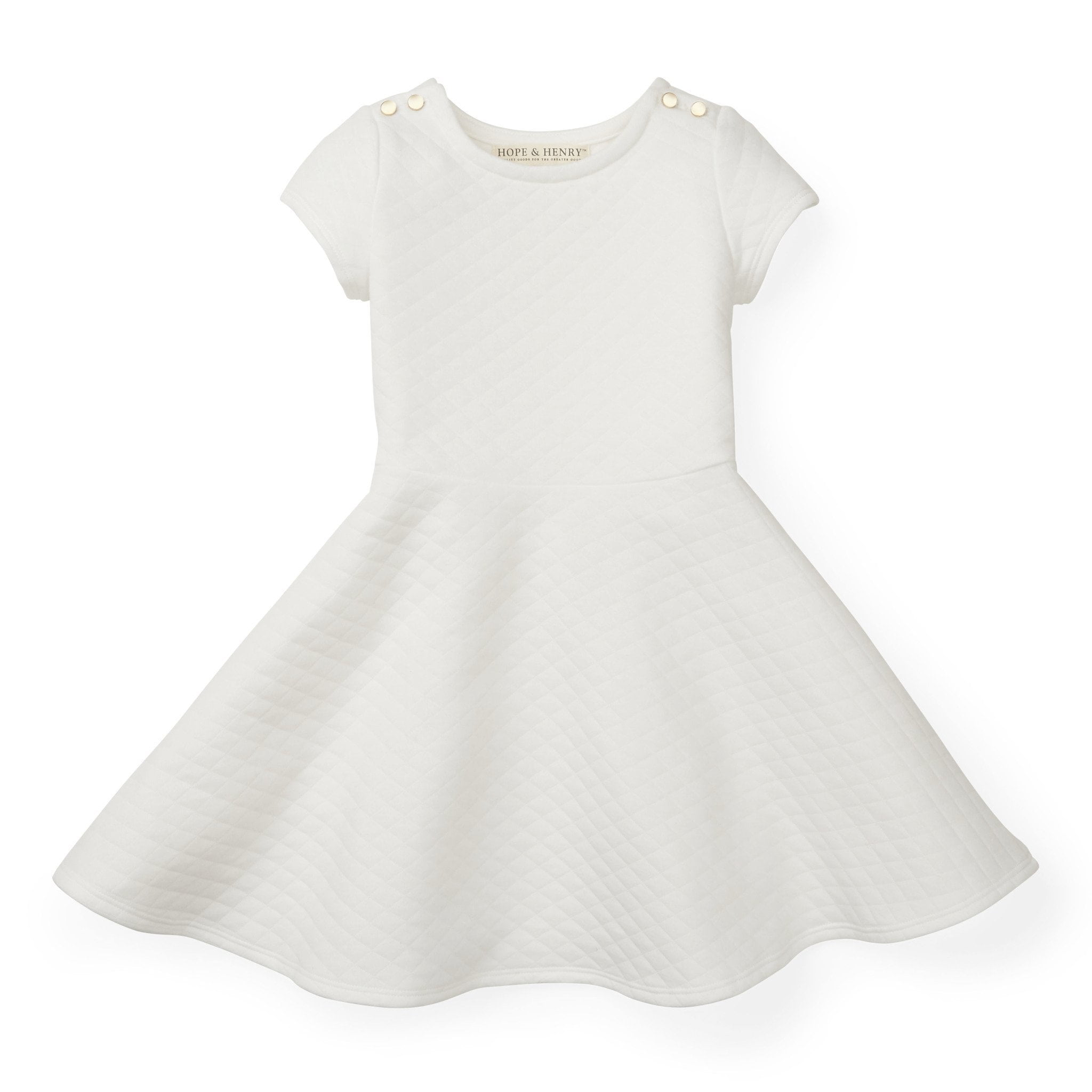 Hope & Henry Girls' Quilted Matelasse Dress - Walmart.com