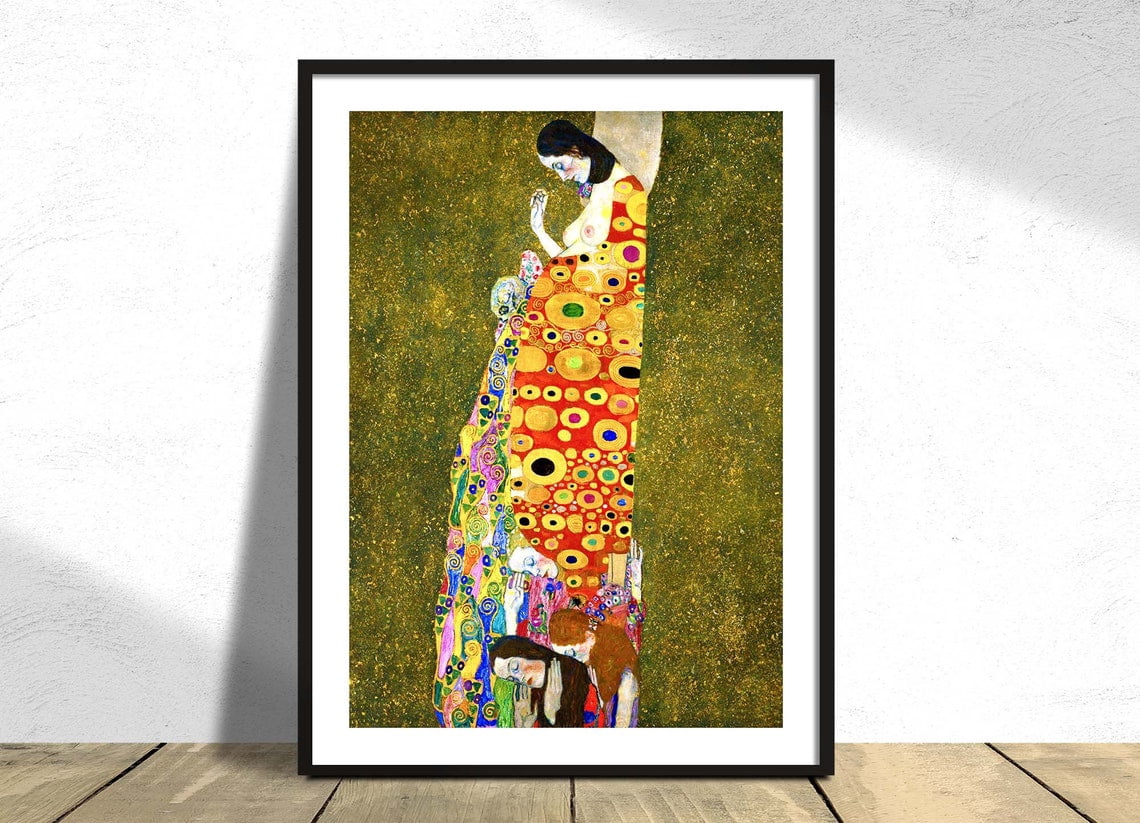 Hope Ii Gustav Klimt Pregnant Woman Art Nouveau Style Reproduction ...