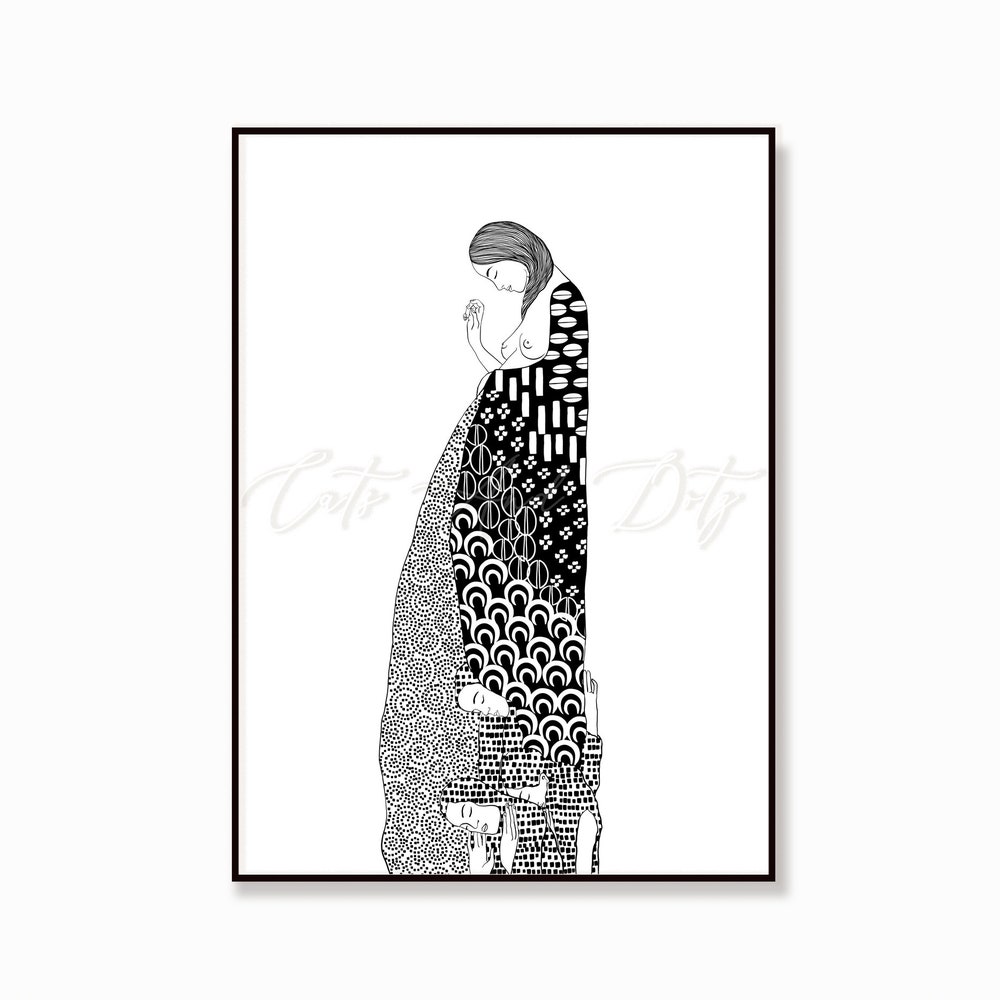 Hope Inspired By Gustav Klimt Mother'S Day Gift Idea Motherhood Nursery ...