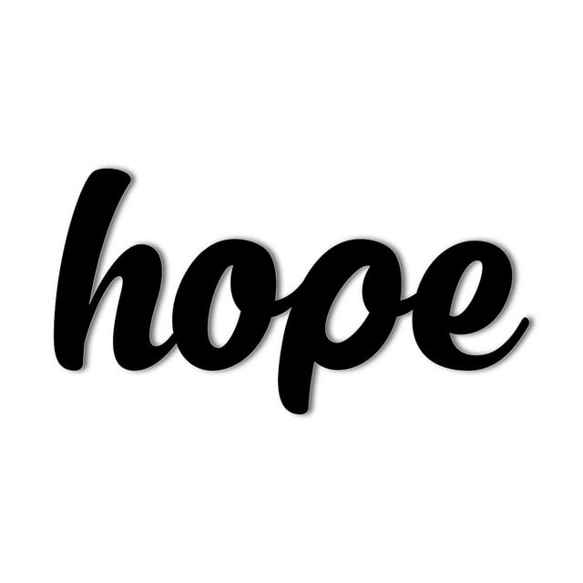 Hope - Inspiring Solid Steel Home Decor Decorative Accent Metal Art ...