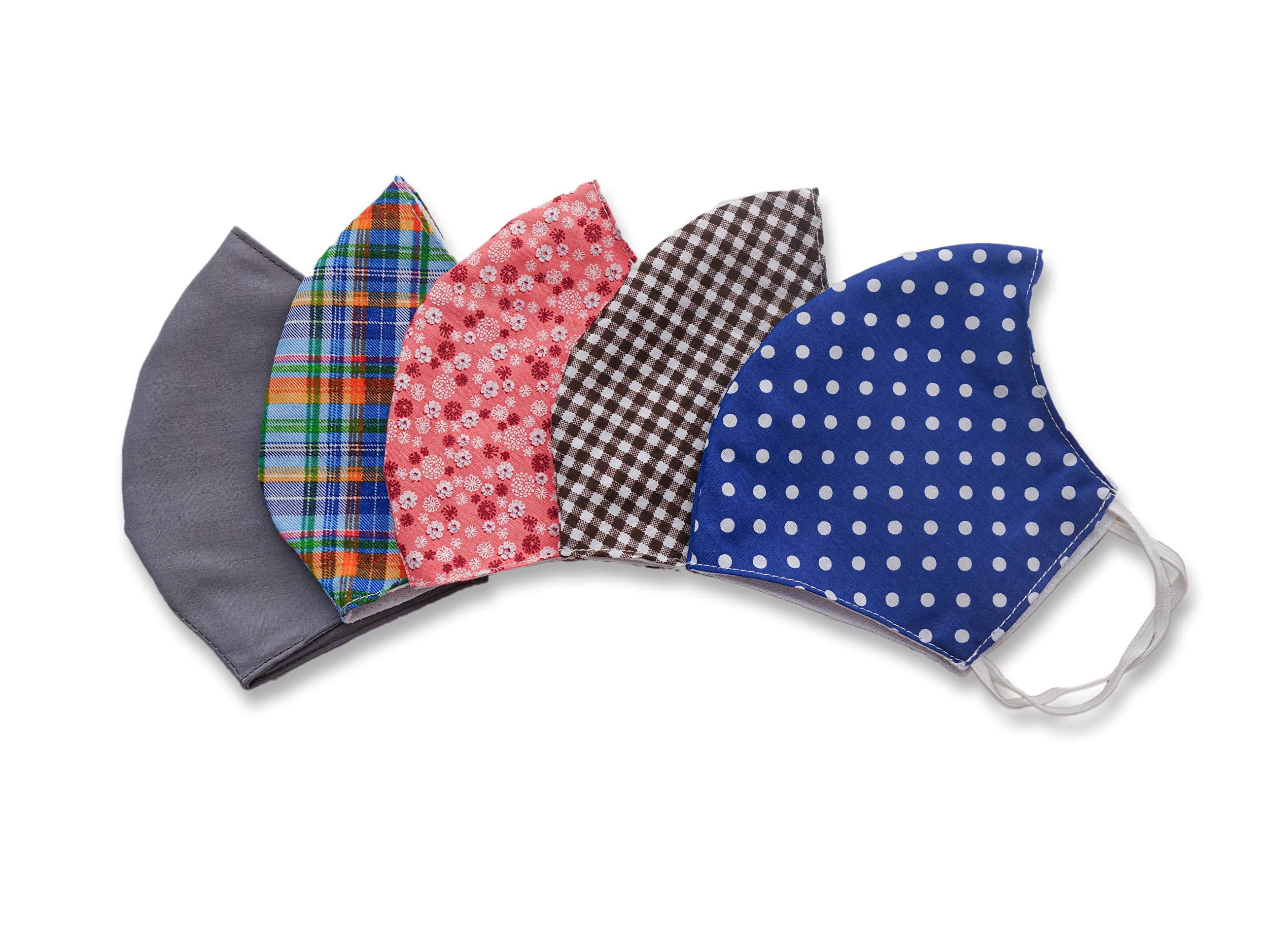 Hope Love Shine Pack of 5 Extra Large Cotton Face Masks, Reusable ...