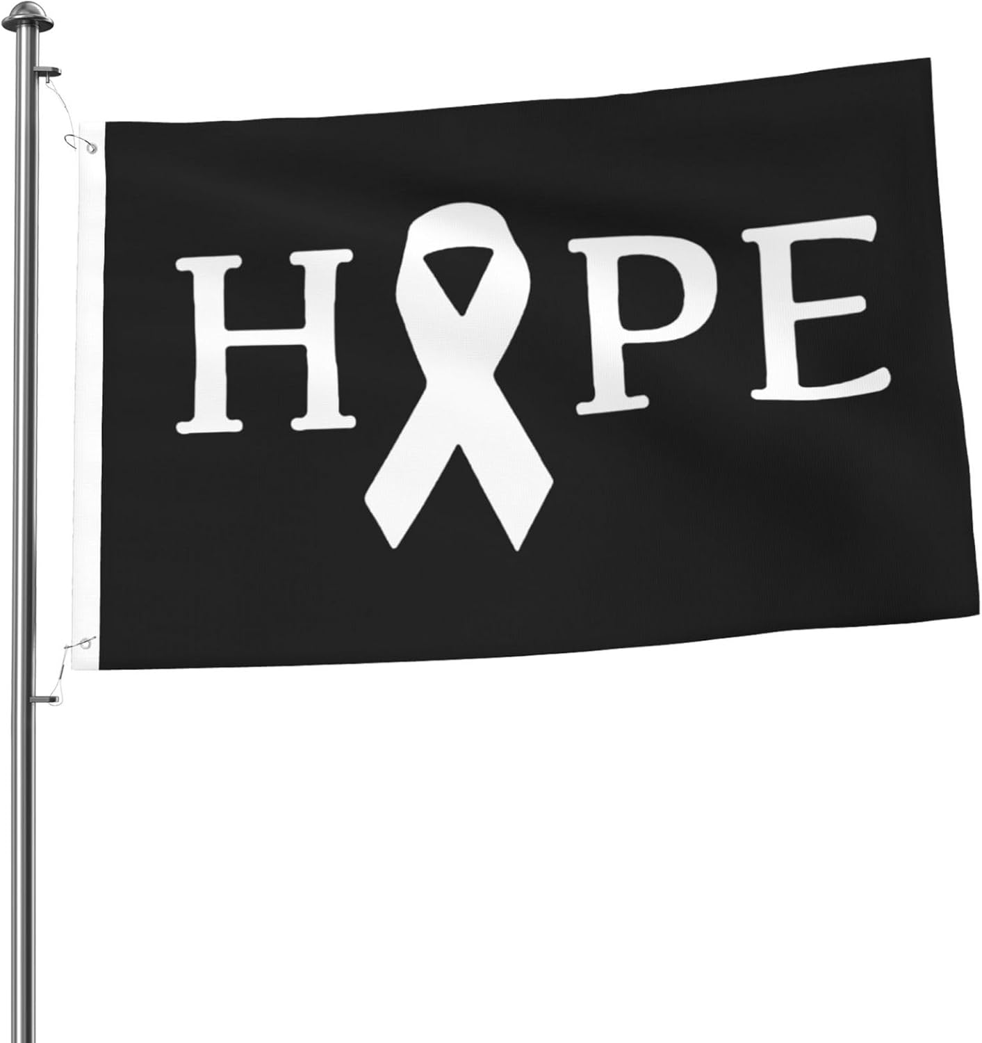 Hope Lung Cancer Flag 2x3 Ft Outdoor Decoration Banner Yard Flag With ...