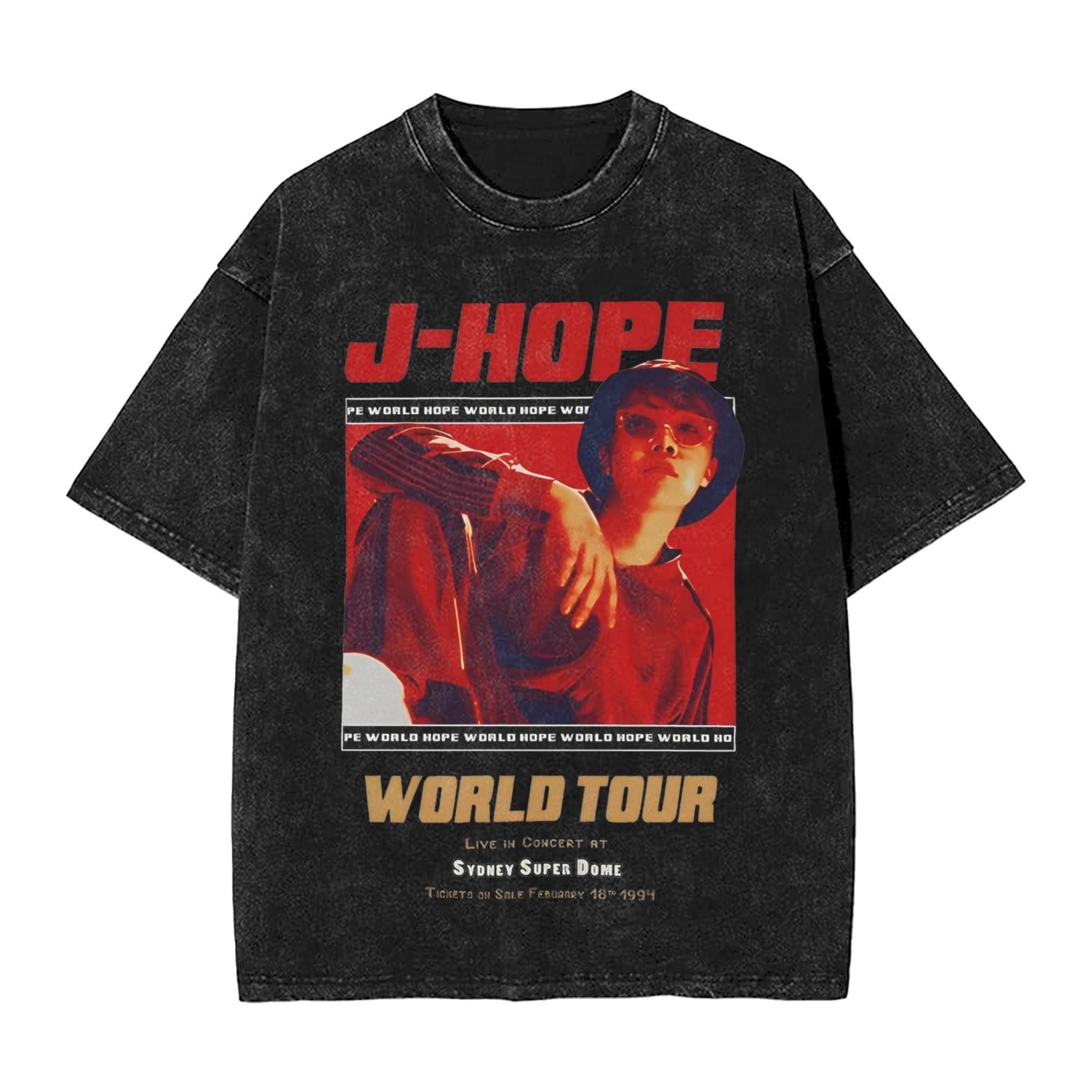 Hope On The Stage Tour Kpop Singer Apparel Wash T Shirts Music ...