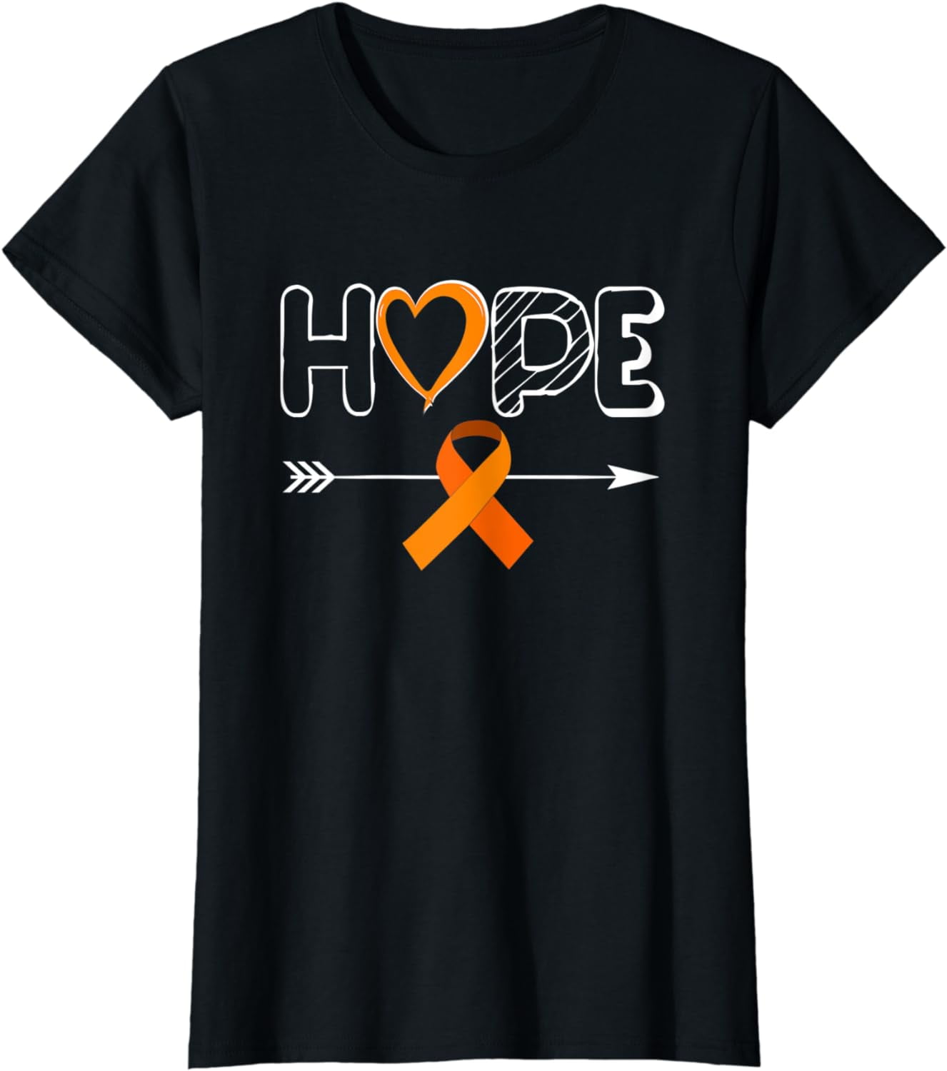 Hope Orange Ribbon Kidney Cancer Awareness Shirt Men Women - Walmart.com