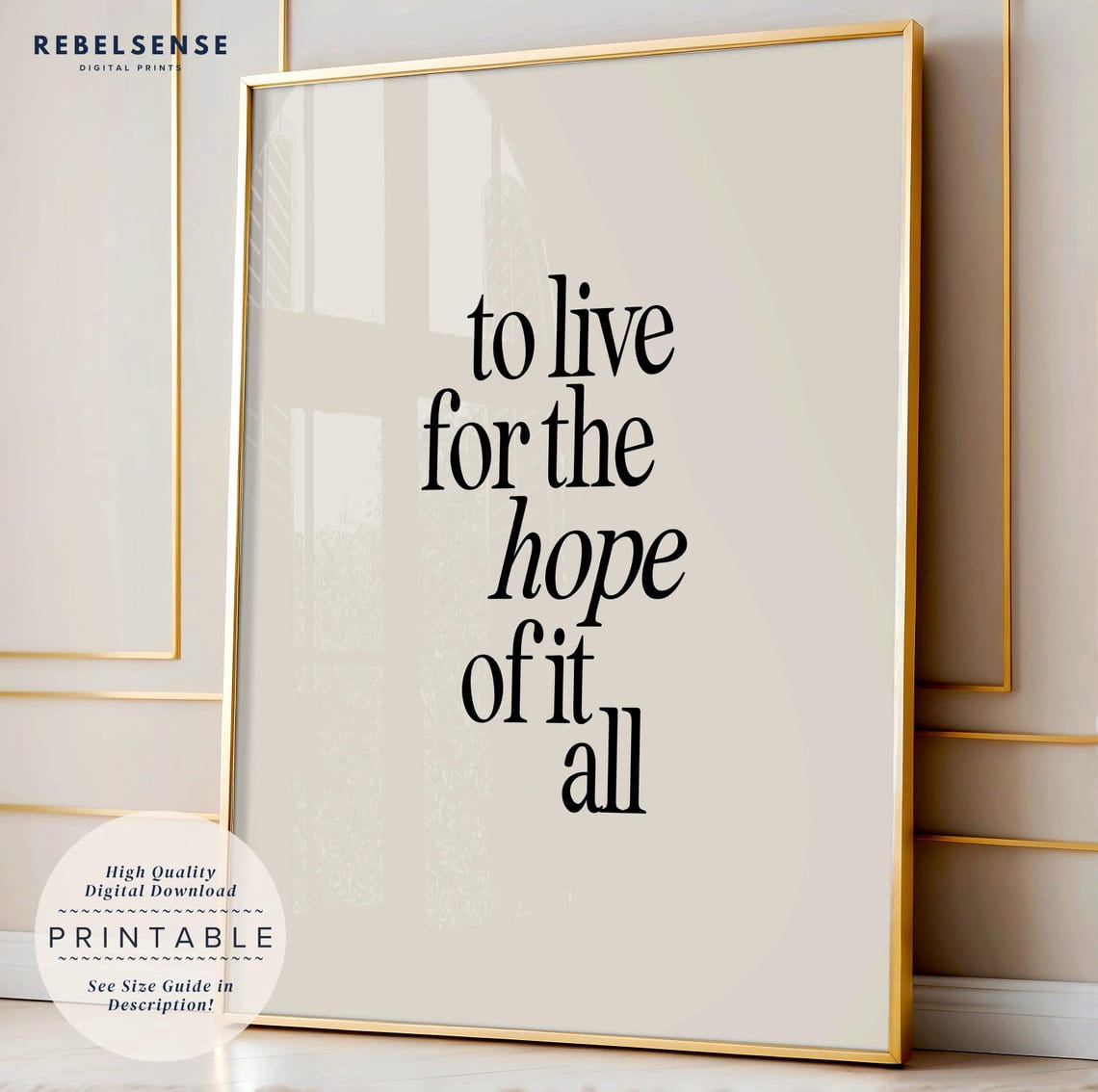 Hope Of It All Print, Aesthetic Song Lyric Poster, Music Lover Gift ...