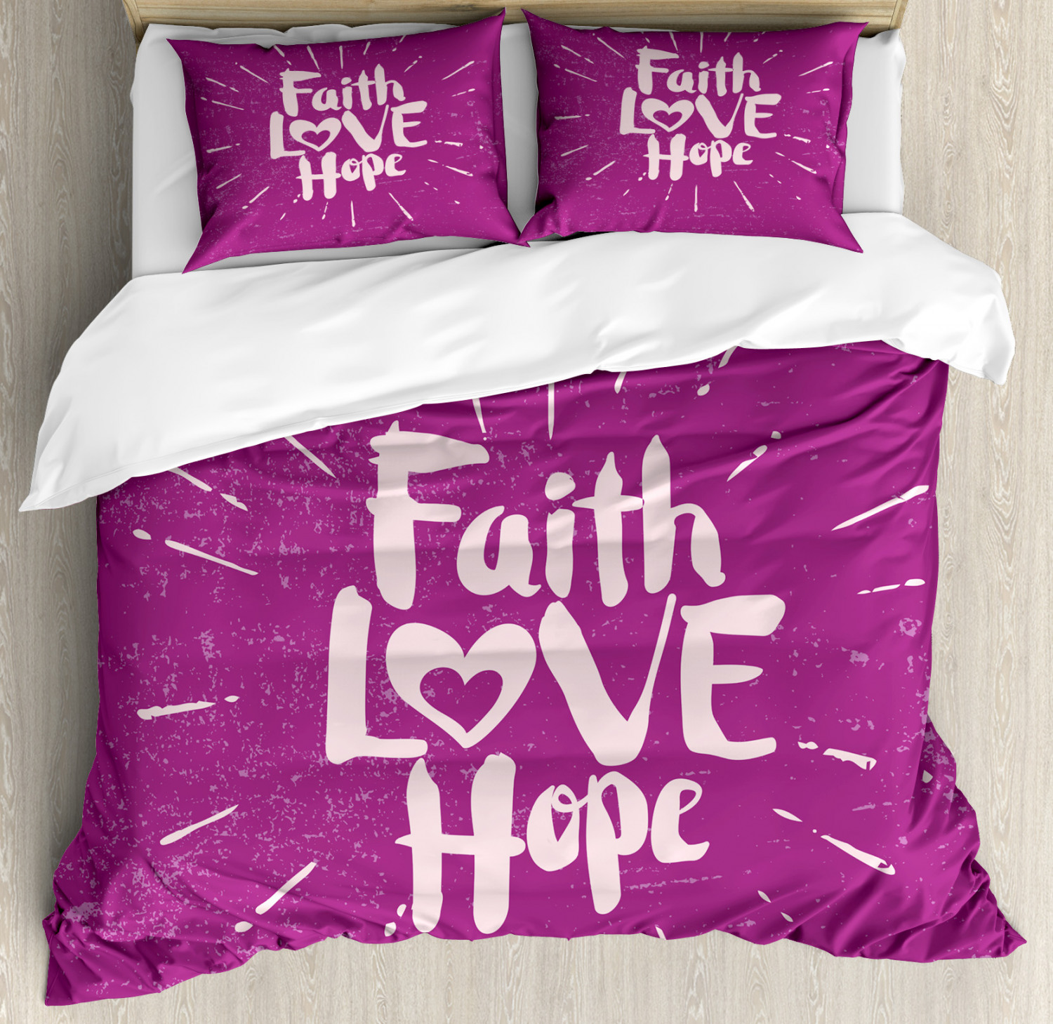 Hope Queen Size Duvet Cover Set, Illustration of Western Spiritual ...