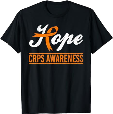 Hope RSD CRPS Awareness Month Orange Ribbon Support Team T-Shirt ...
