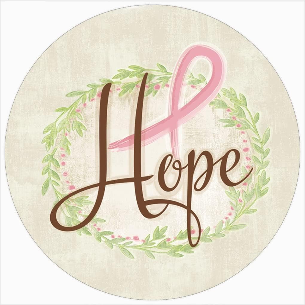 Hope Ribbon Vintage Round Metal Aluminum Tin Sign Door Signs Exterior ...