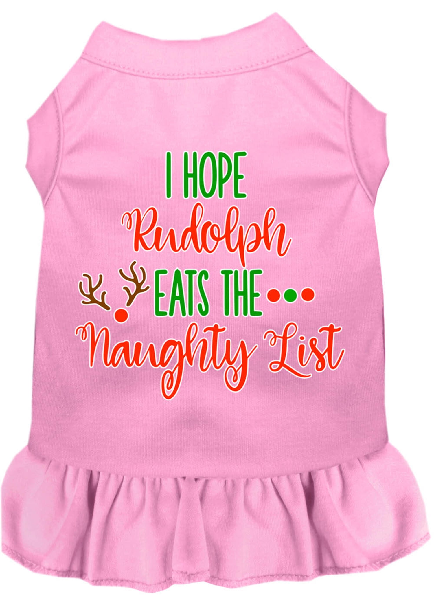 Christmas Pet Dog Cat Dress Screen Printed, "I Hope Rudolph Eats The ...