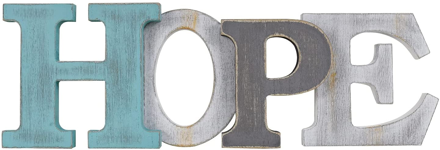 Hope Sign for Decor Wood Letter Tabletop Word Sign Wood Letter ...