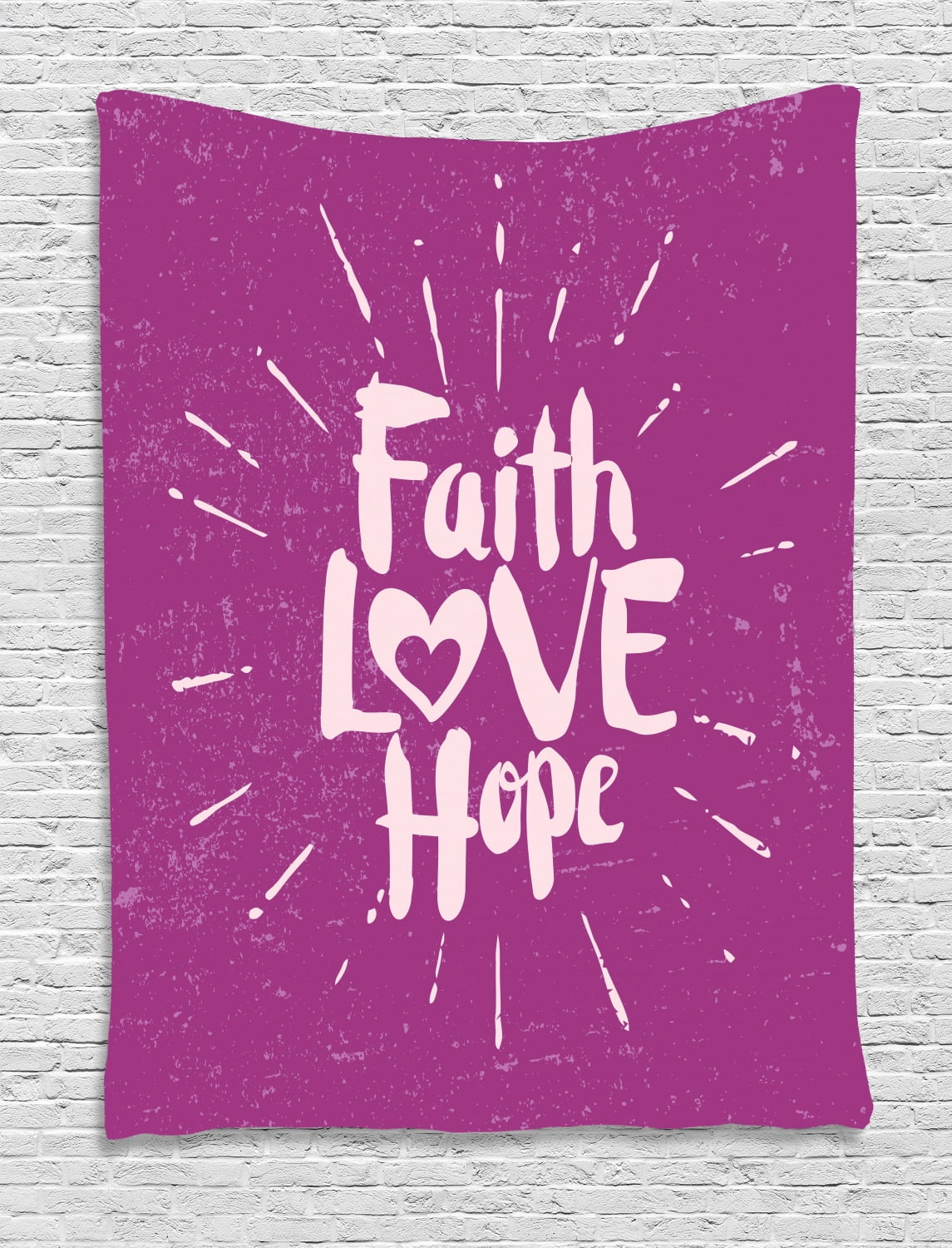 Hope Tapestry, Illustration of Western Spiritual Message Faith Hope ...
