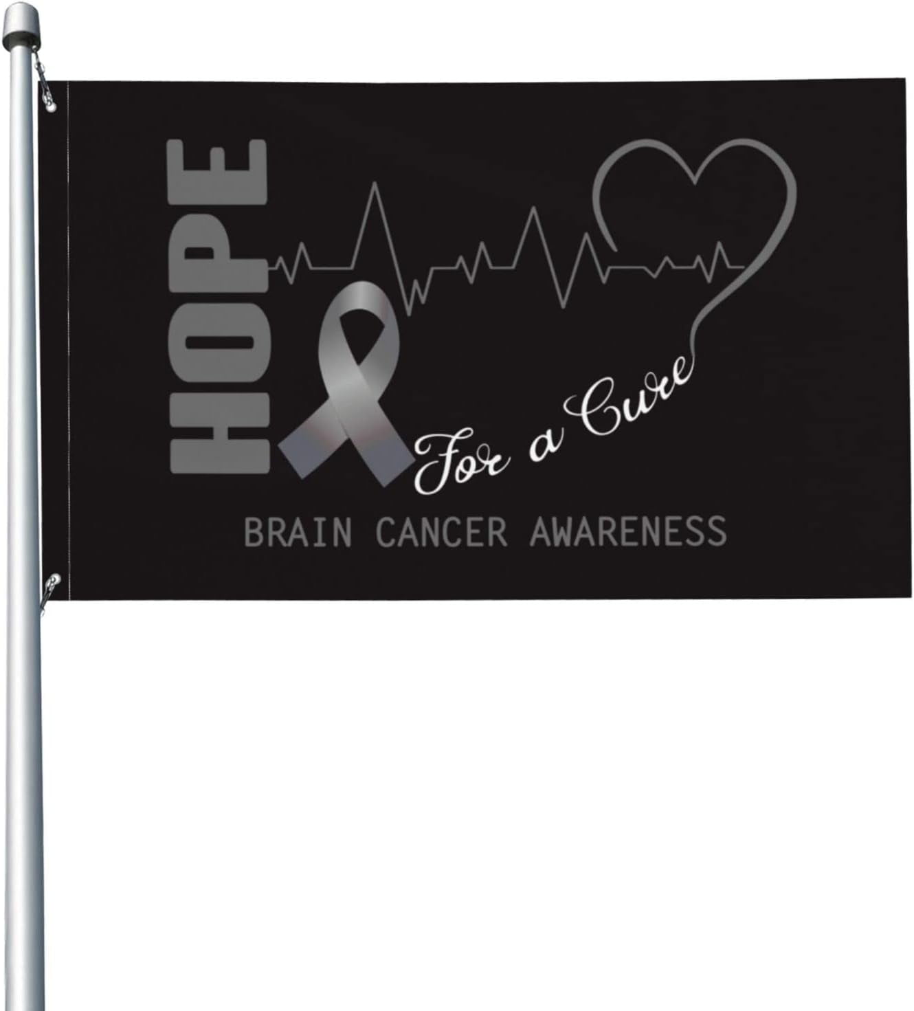 Hope for A Cure Brain Cancer Awareness Flag Banner 3x5 Feet Large Flags ...