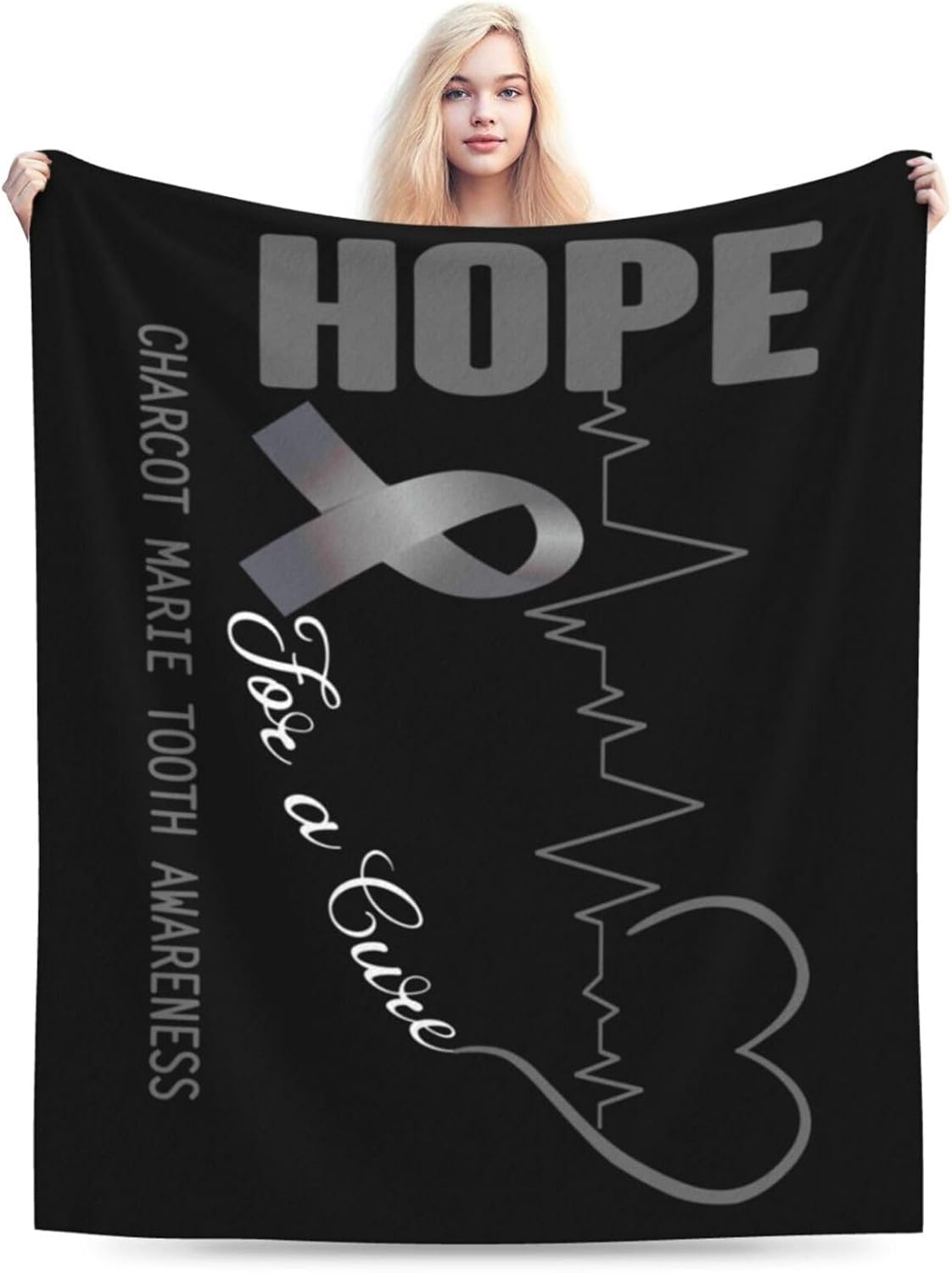 Hope for A Cure Charcot Marie Tooth Awareness Throw Blanket for Couch ...