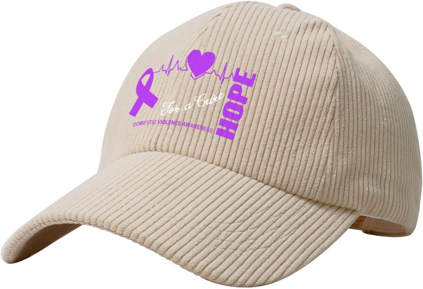Hope for a Cure Domestic Violence Awareness Baseball Caps Adjustable Corduroy Baseball Cap ...