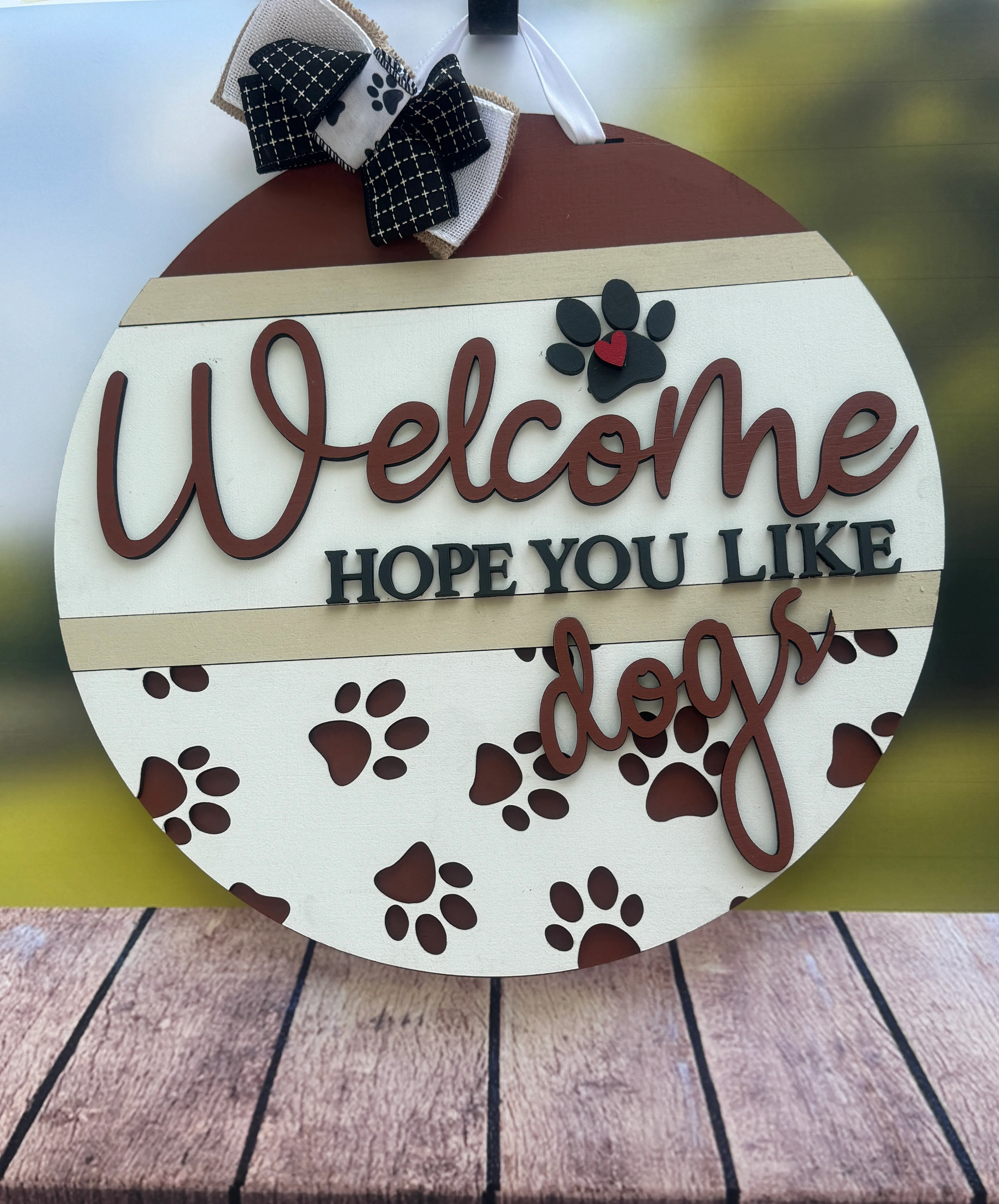 Hope you Like Dogs l Animal Lovers l Pet Welcome Board l Dog Front Door ...