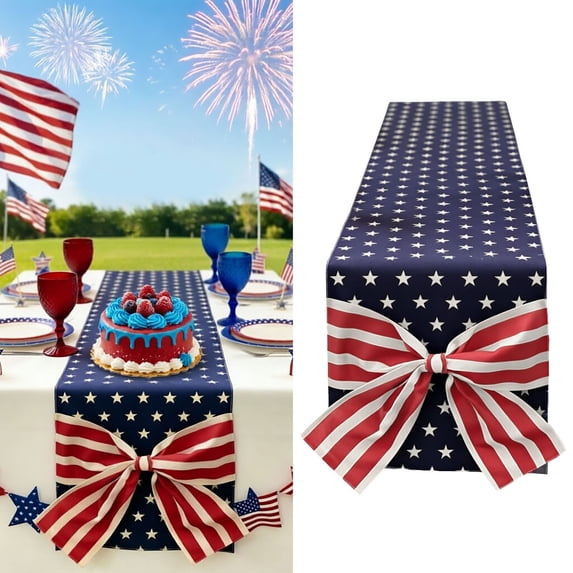 HopePan Patriotic Tablecloths Rectangular Red White and Blue Table ...