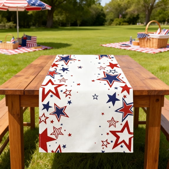HopePan Patriotic Tablecloths Rectangular Red White and Blue Table ...