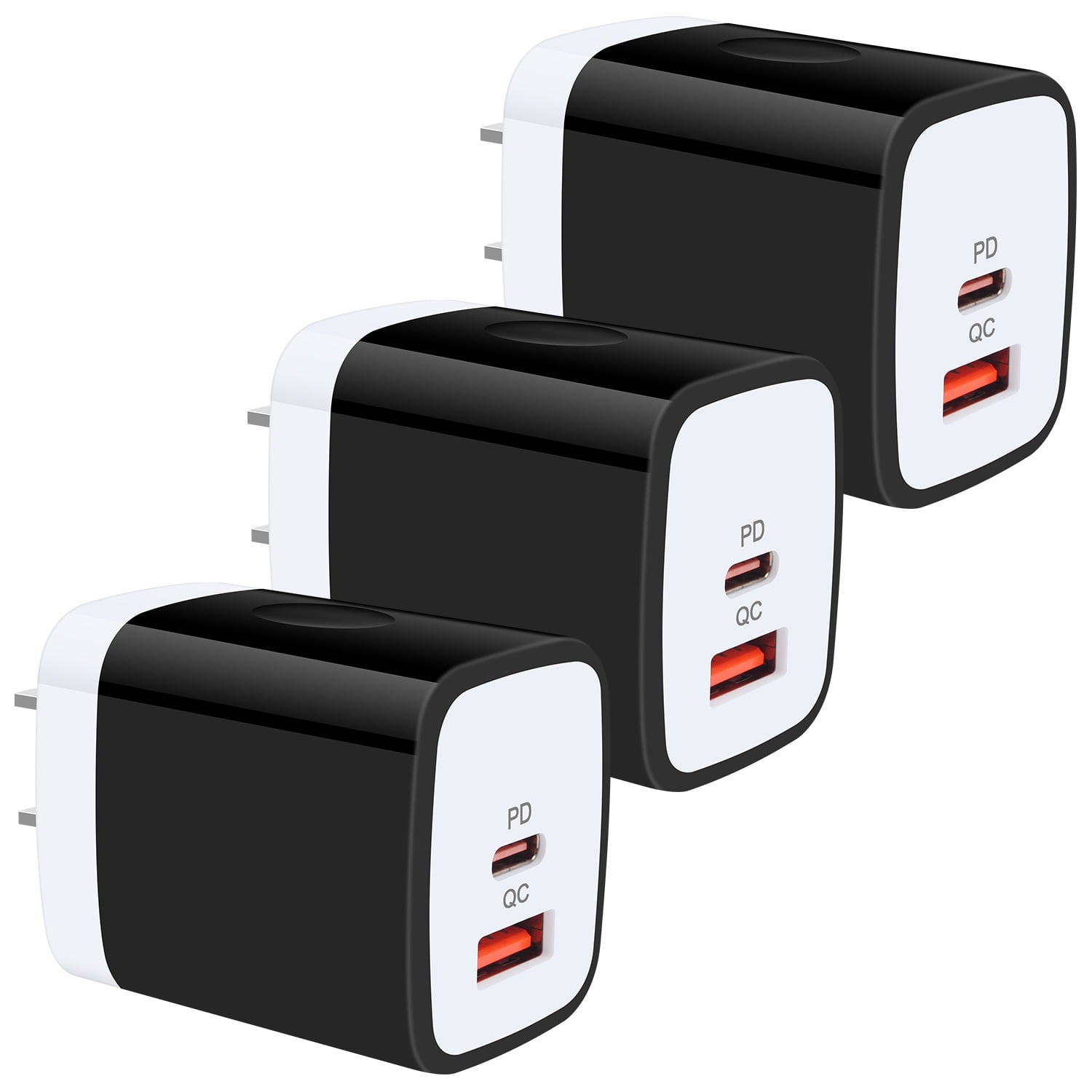 HopePow Usb C PD Charger Adapter Fast Charger Block,3PACK Type C ...