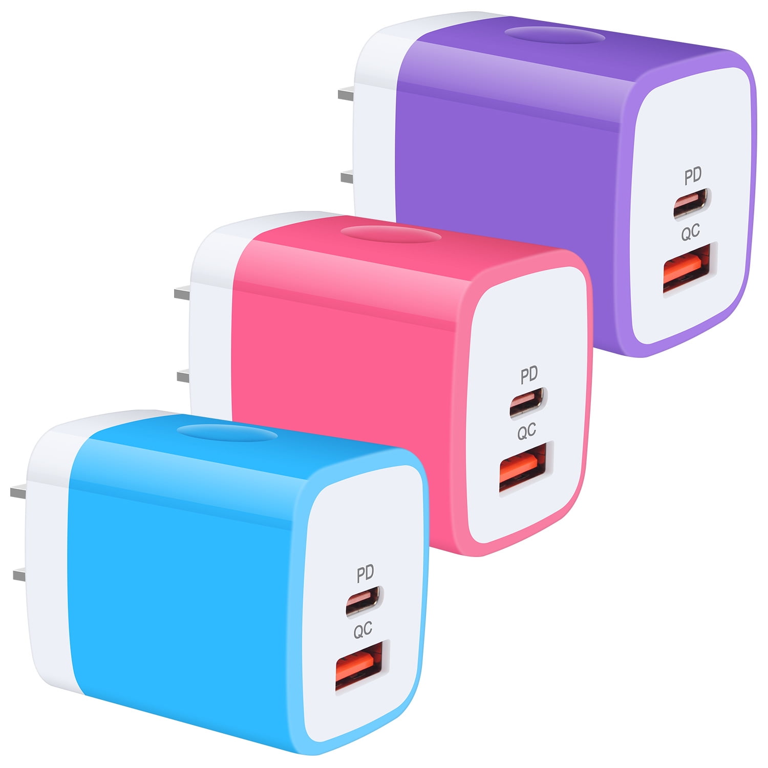 HopePow Usb C PD Charger Adapter Fast Charger Block,3PACK Type C ...