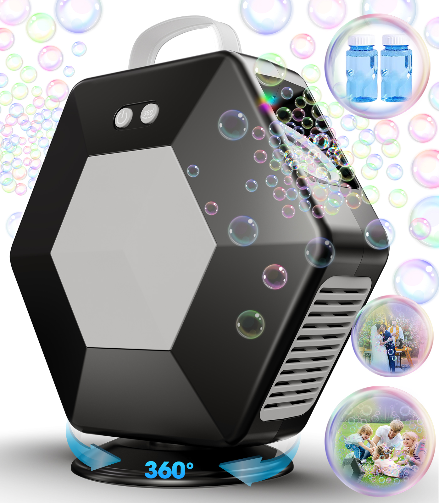 AGPtek 16 Wand Bubble Machine Auto Blower for DJ Party Shows/ Kids ...