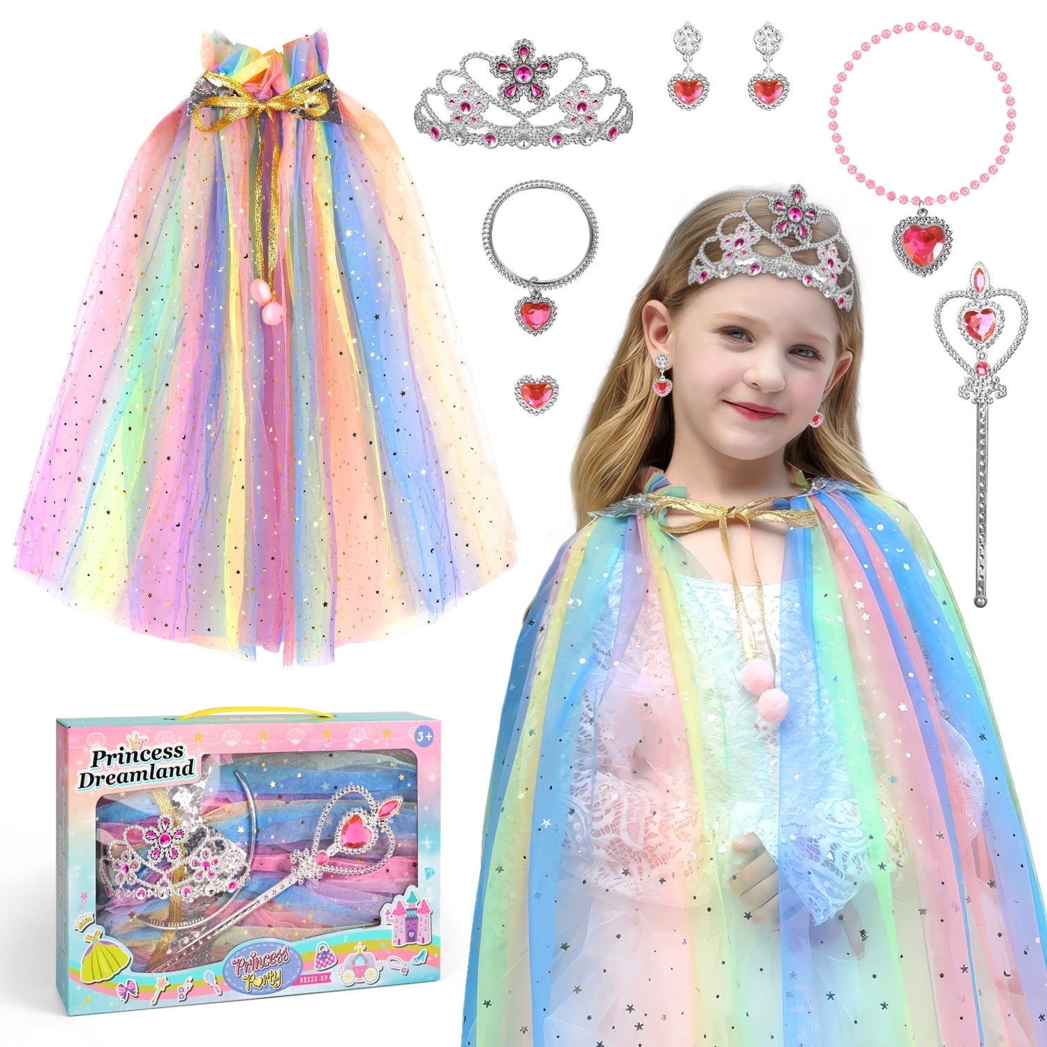 HopeRock Pink Princess Toys for Girls Ages 3 4 5 6+ Years,Pretend Play ...