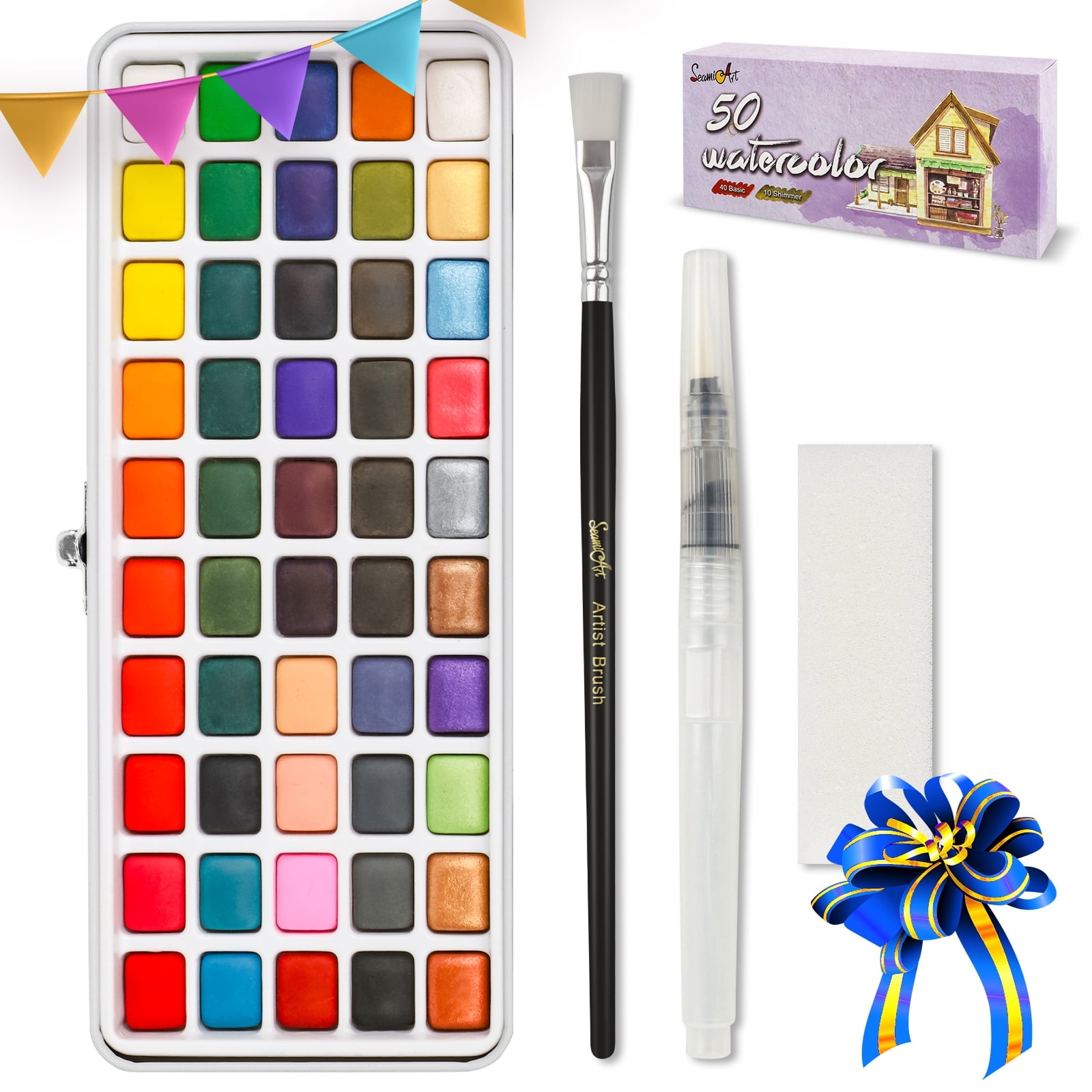Da Vinci Paint Set-WCPAN12FP1 Full Pan Travel Tin Watercolor ...