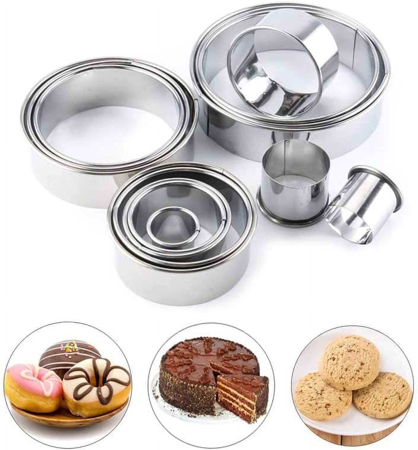 Hopet RuiKe Round Cookie Cutters Set 11 Pieces Biscuit Cookie Cutters ...