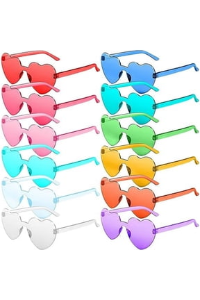 Shop Heart-Shaped Sunglasses in Bright Colors for Fashion and Fun