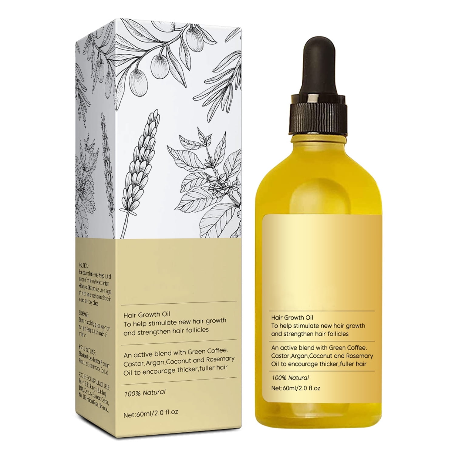 Hopet Veganic Natural Hair Growth Oil, Plant Extract Rosemary Essential ...