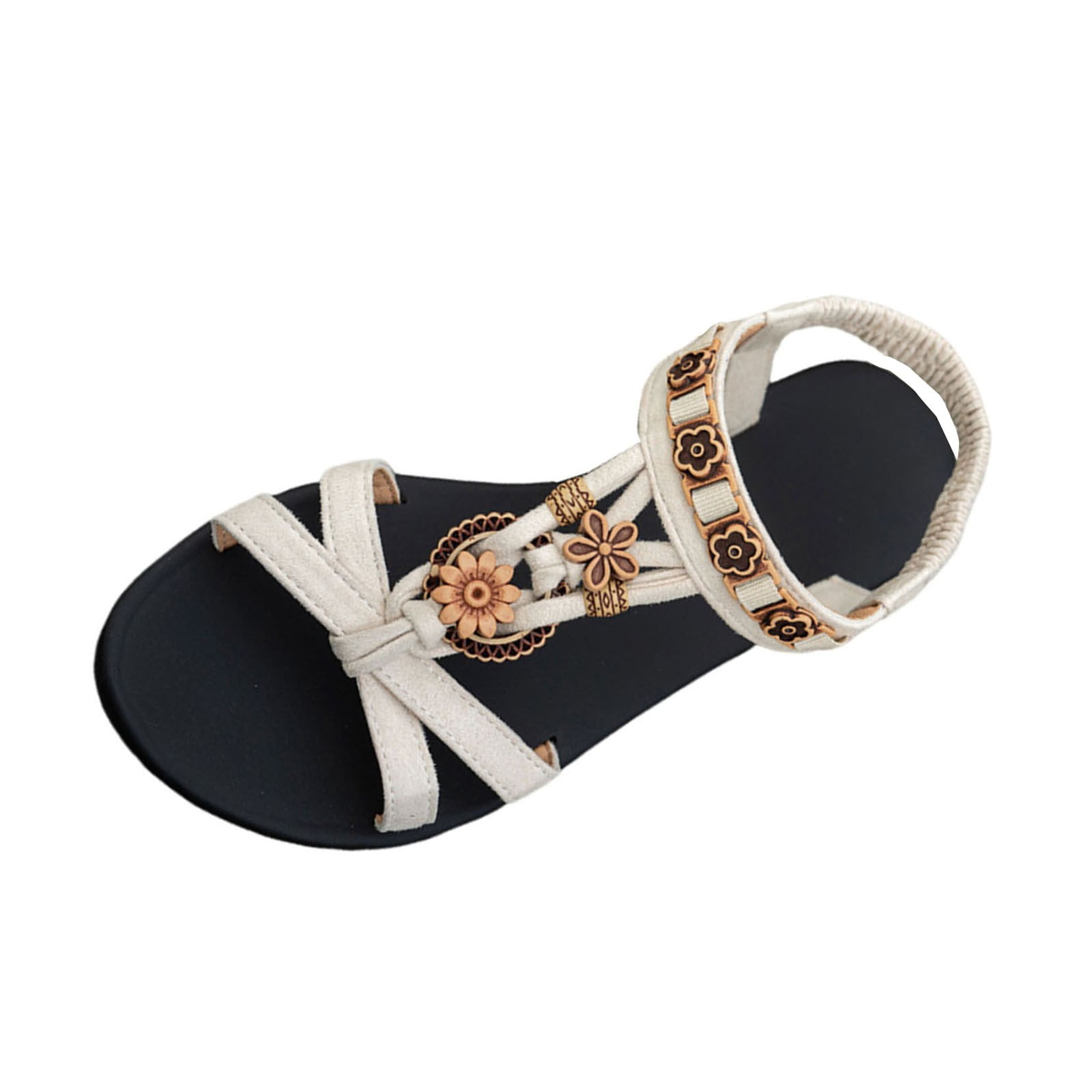 Hopeusnice Sandals for Women Pu Summer Shoes Breathable Soft Trendy Non-Slip Open Toe Sandals ...