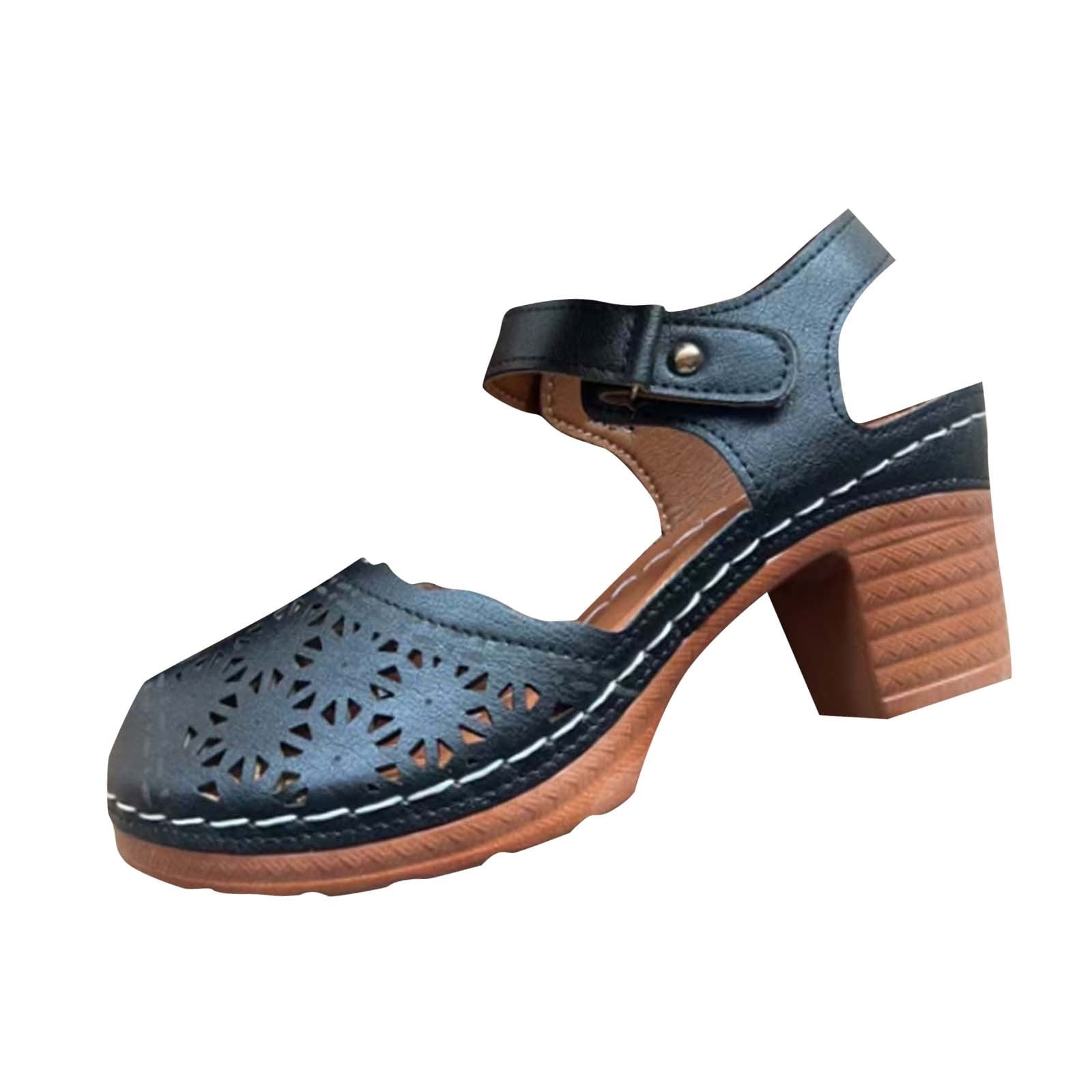 Hopeusnice Women's Sandals Non-Slip Breathable PU Materials Summer And ...