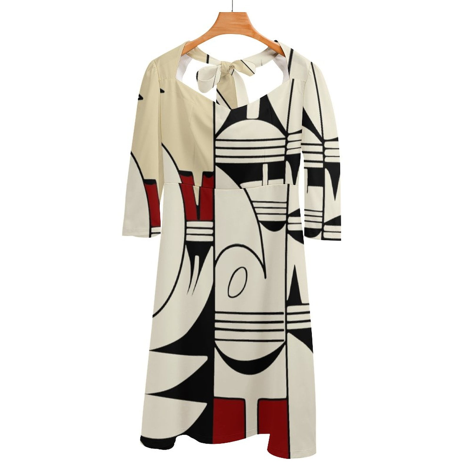 Hopi Pottery Back Lacing Backless Dress Square Neck Dress Sweetheart ...