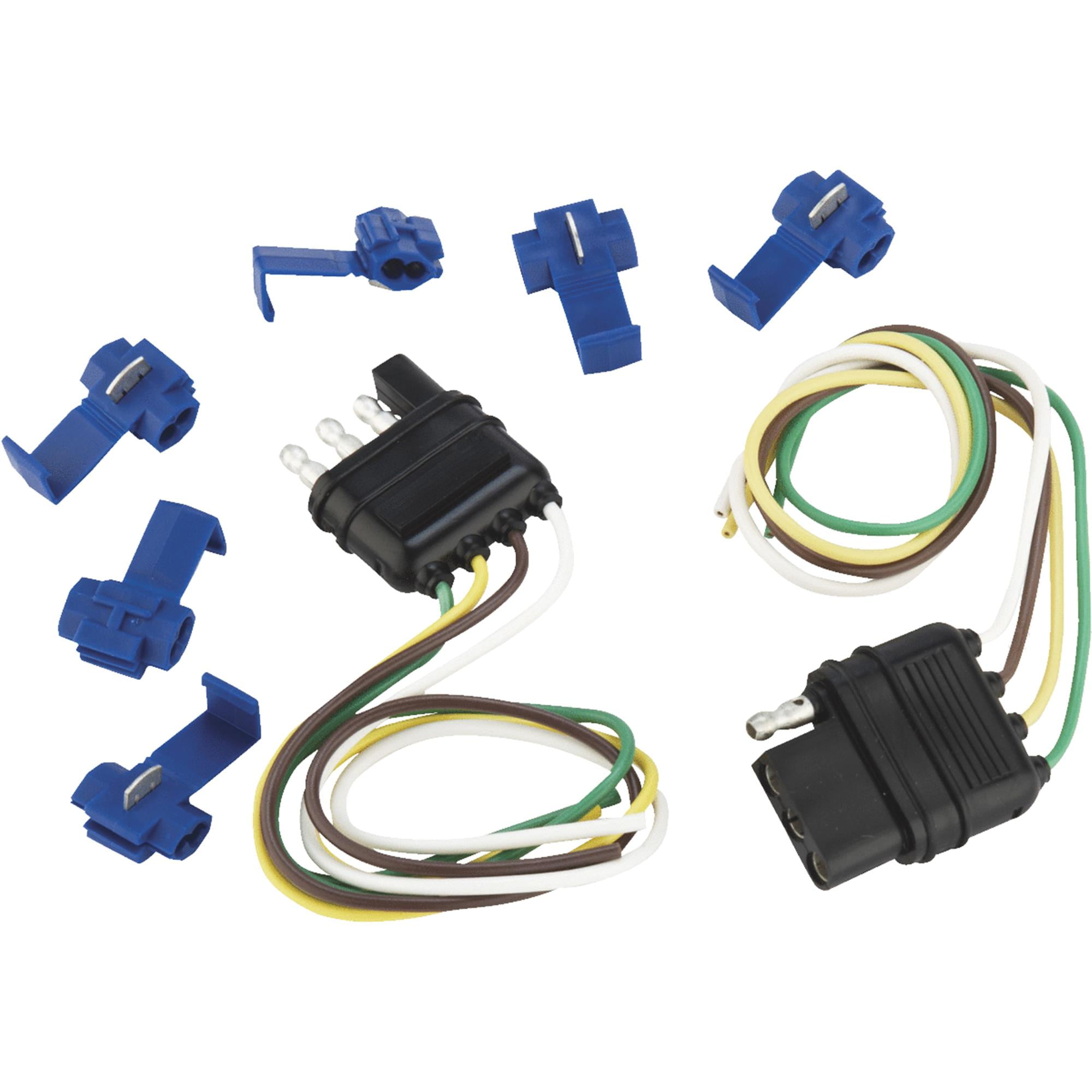 Hopkins 4-Wire Flat Kit, 12" Car End, 12" Trailer End with 6 Splices ...