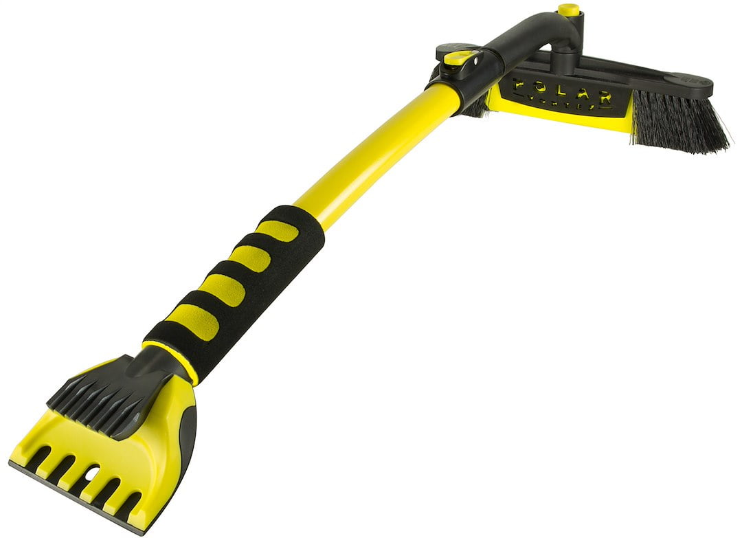 Hopkins Subzero Telescopic Snow Broom and Scraper, Black/Yellow, 360 ...