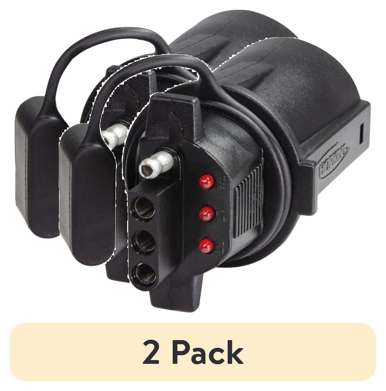 (2 pack) Hopkins Towing Solutions 7 Blade to 4 Flat Adapter with LED ...