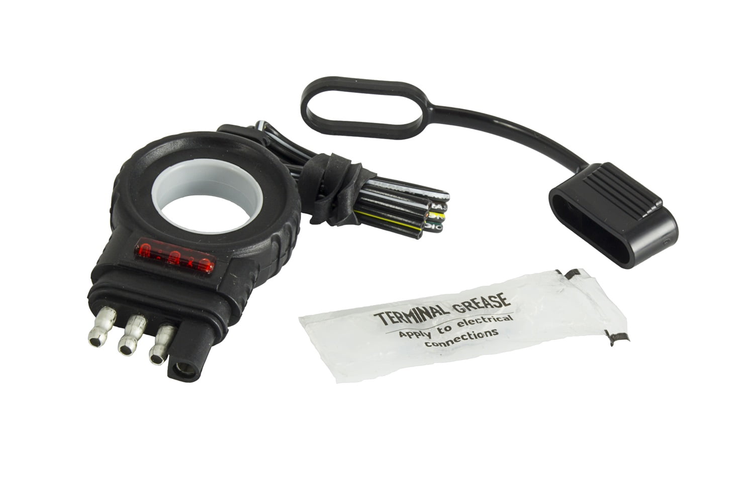 Hopkins Towing Easy-Pull LED 4 Flat Trailer End Connector with Finger ...