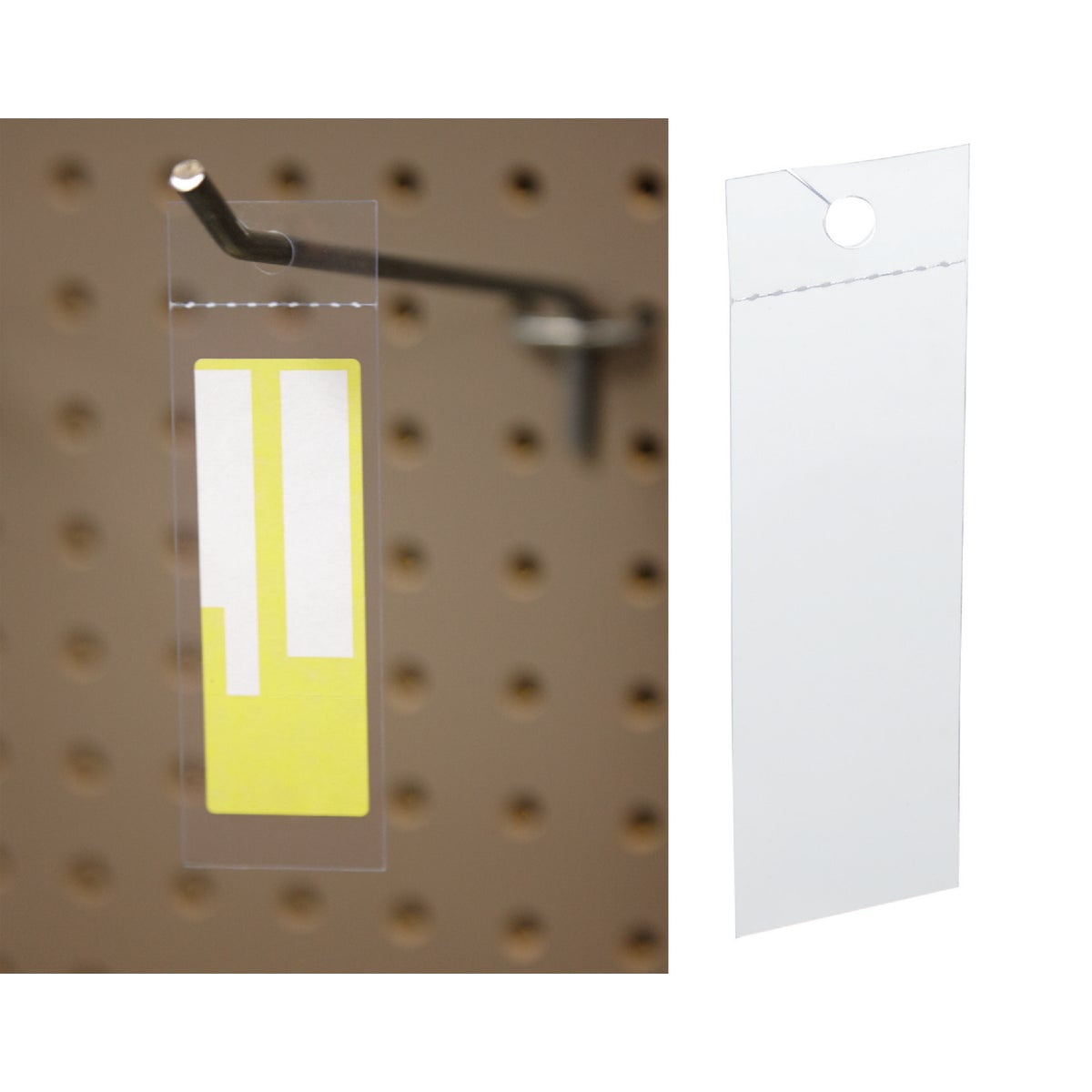Hopp 4 In. Clear Plastic Peg Hook Label Holder (250-Pack) 989975 ...