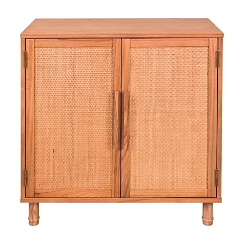Hopper Studio ® Delancey Light Blond 2-Door Cabinet with Rattan Panels ...