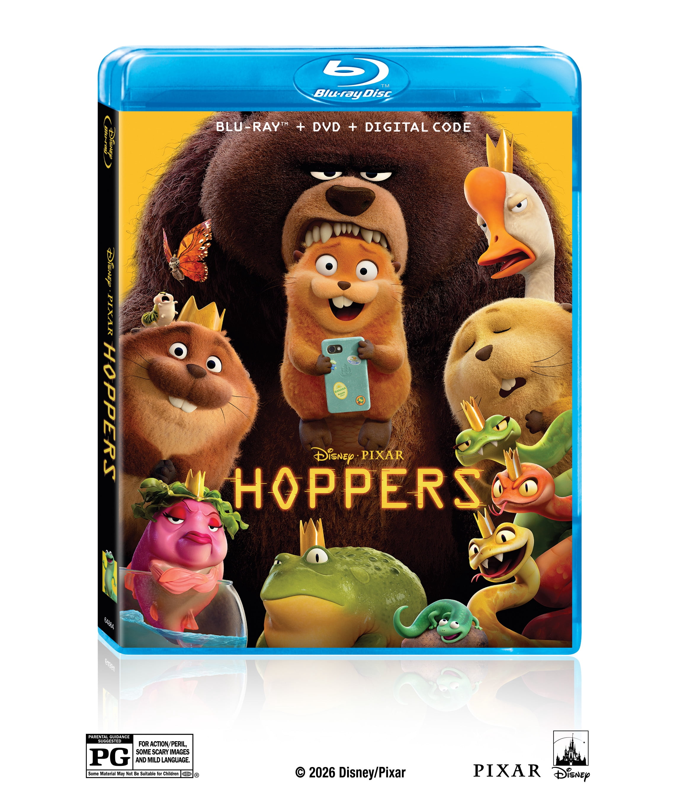 Hoppers (Blu-ray + DVD + Digital Copy) Disney, Adventure, Animation ...
