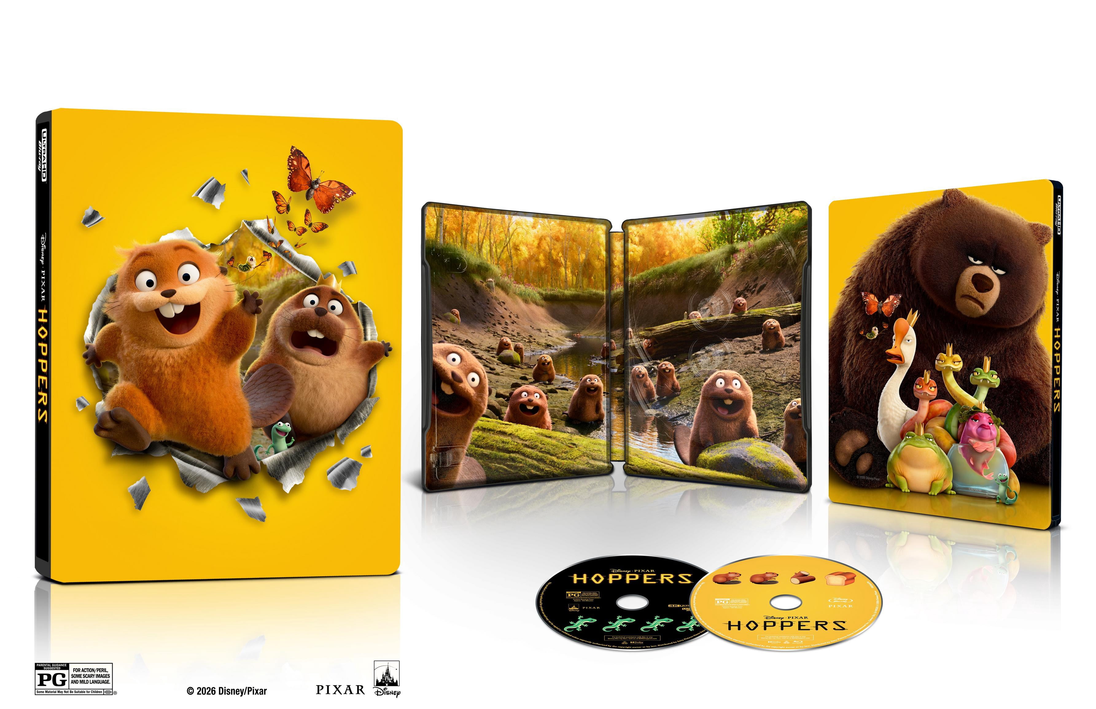 Hoppers (Steelbook) (4K Ultra HD + Blu-ray + Digital Copy) Disney ...