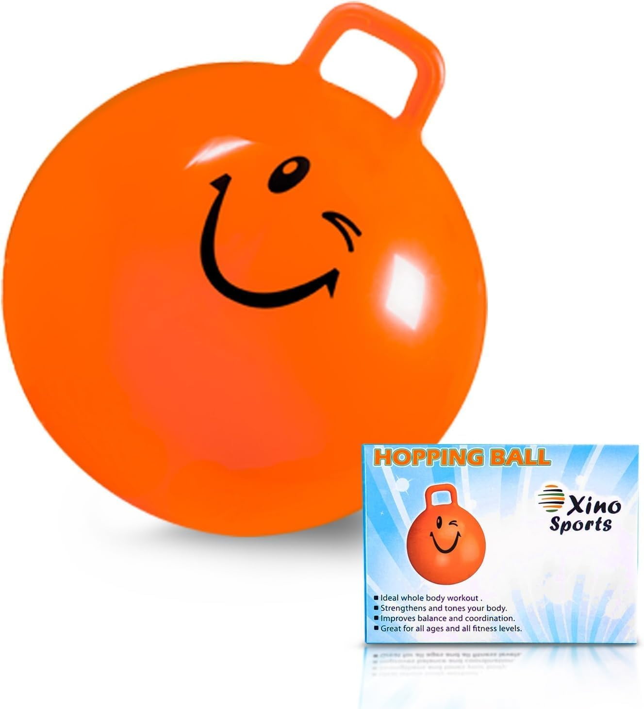 Hopping Ball for Kids, Teens & Adults - Fun Bouncy Ball with Handle ...