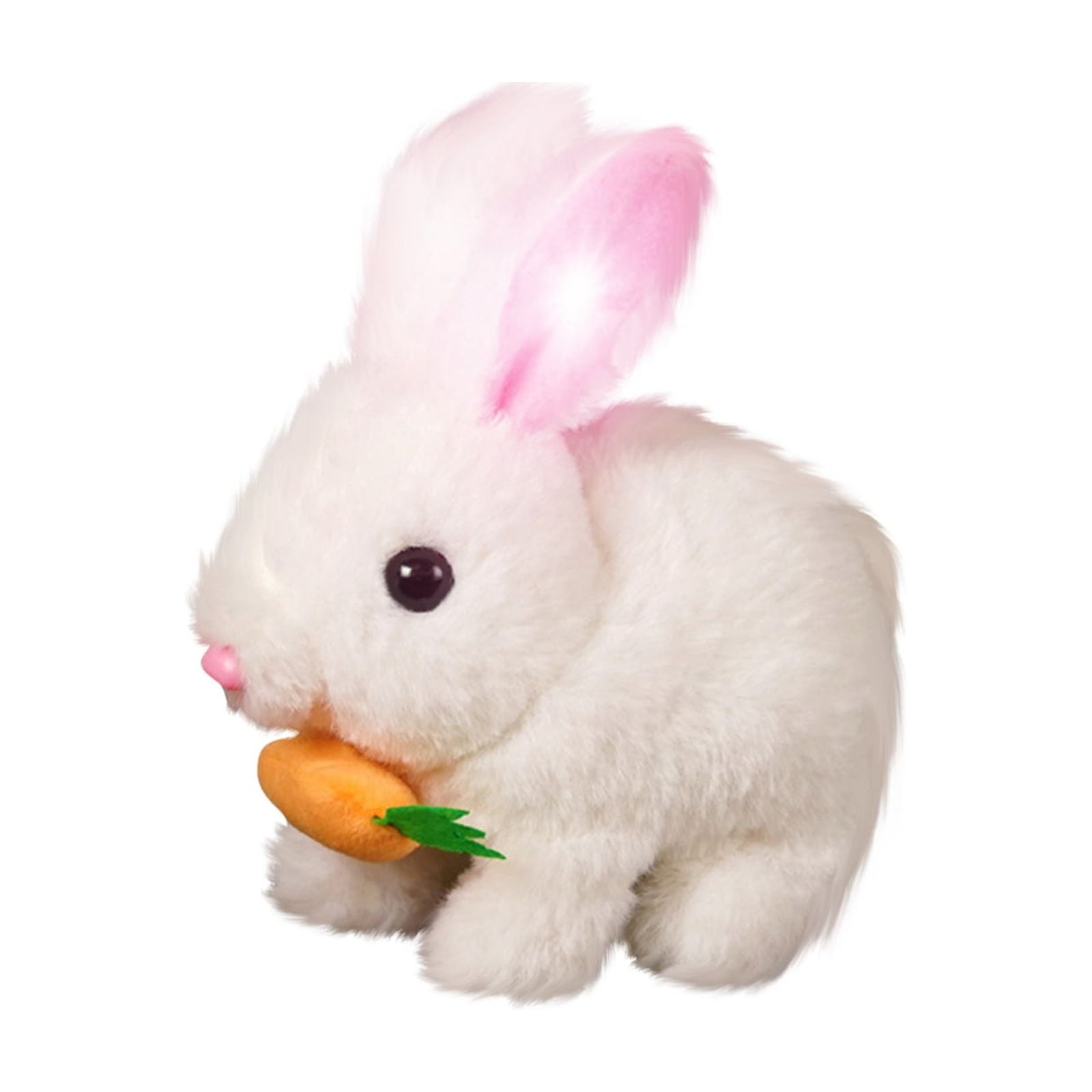 Hopping Rabbit with Carrot Interactive Electronic Pet Plush Bunny Toy ...