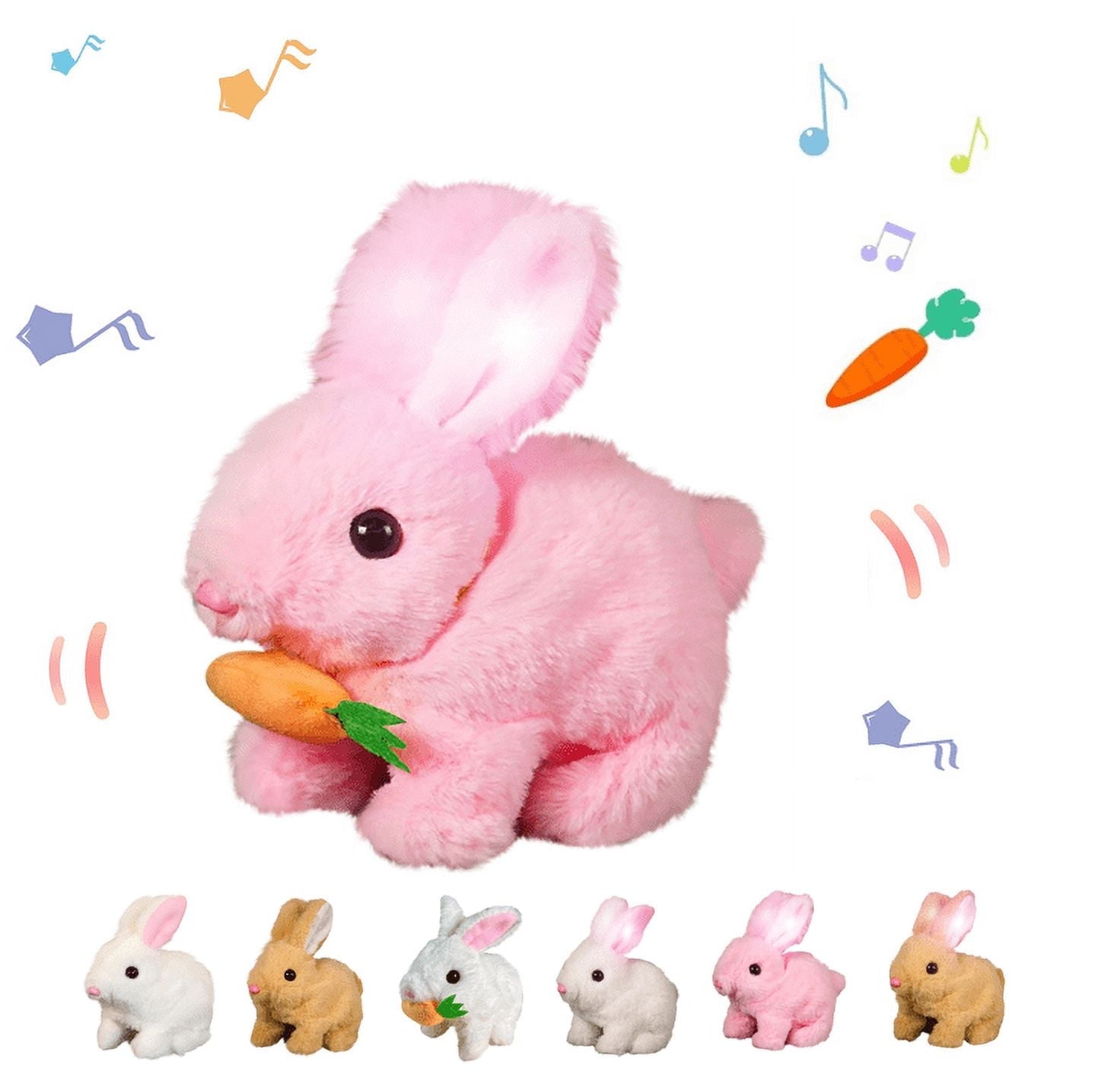 Hopping Rabbit with Carrot with LED Ears Interactive Electronic Pet ...